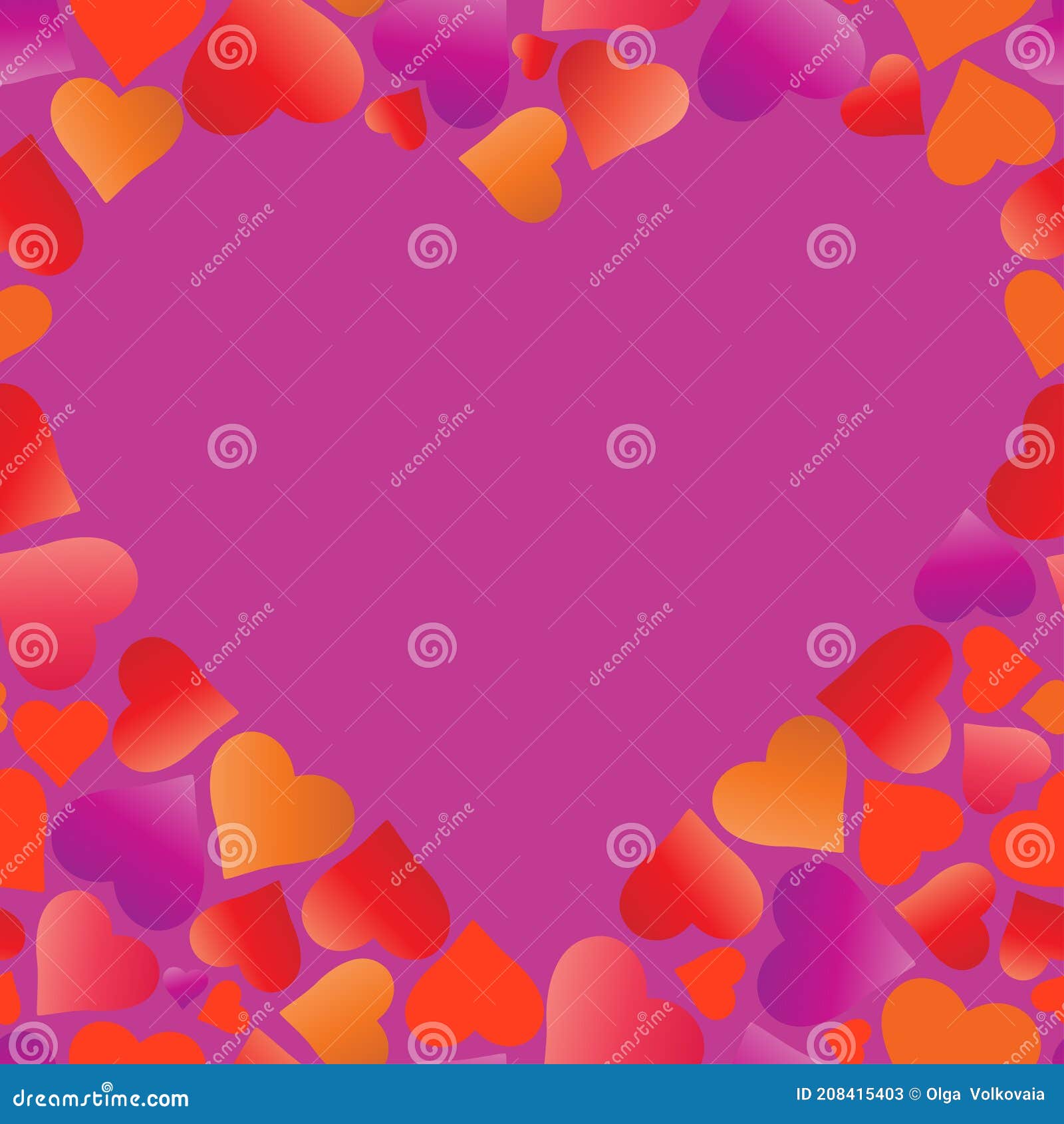 Vector Frame Heart for Text Stock Vector - Illustration of birthday ...