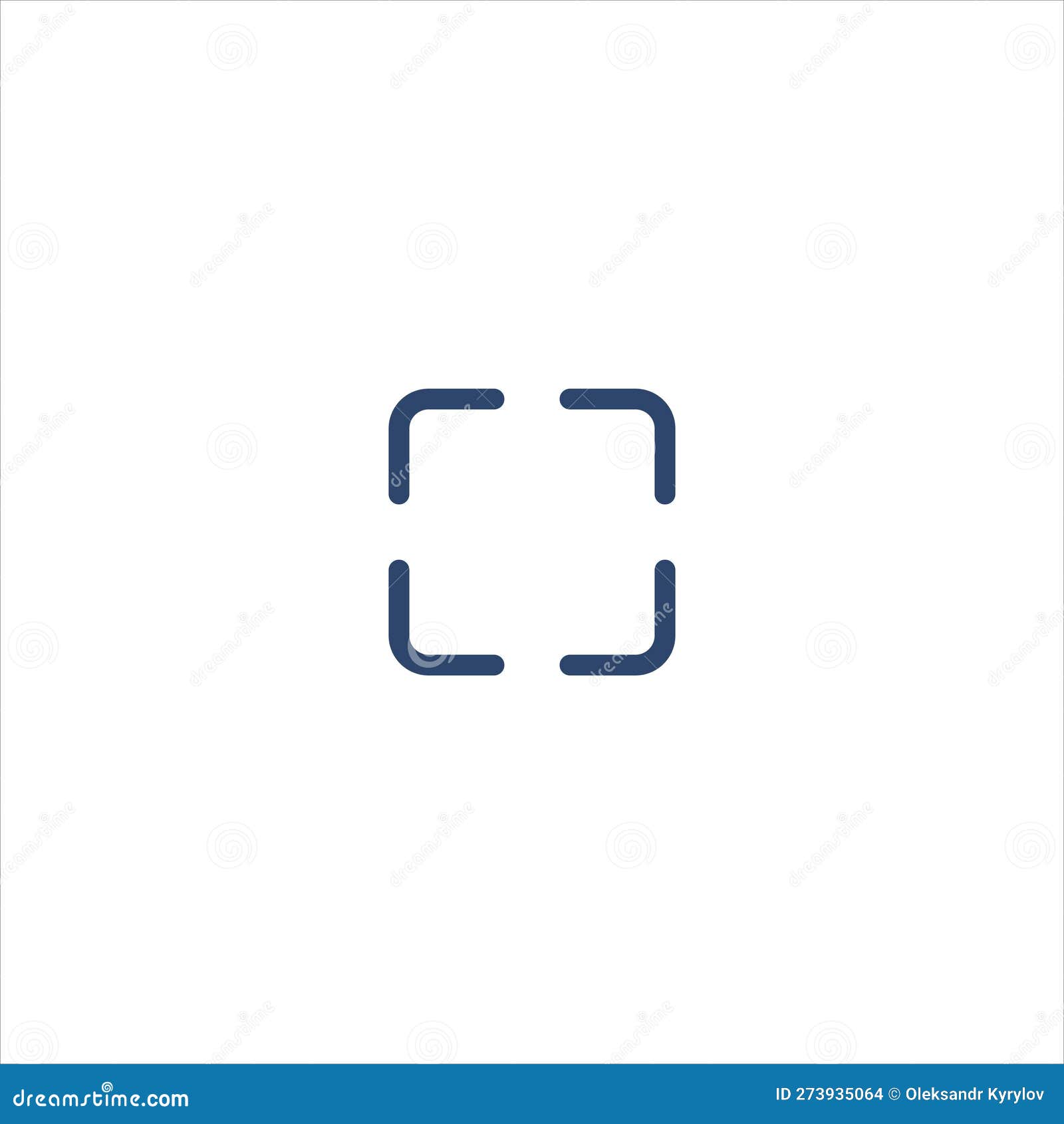 Vector Frame Icon, Camers Focus. Digicam Interface Framework Symbol ...
