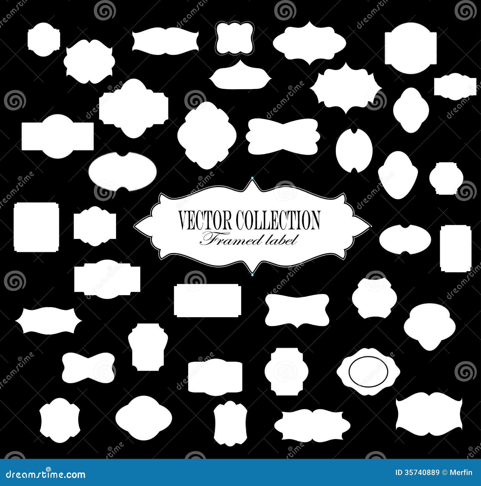 Vector frame label stock vector. Illustration of banner - 35740889