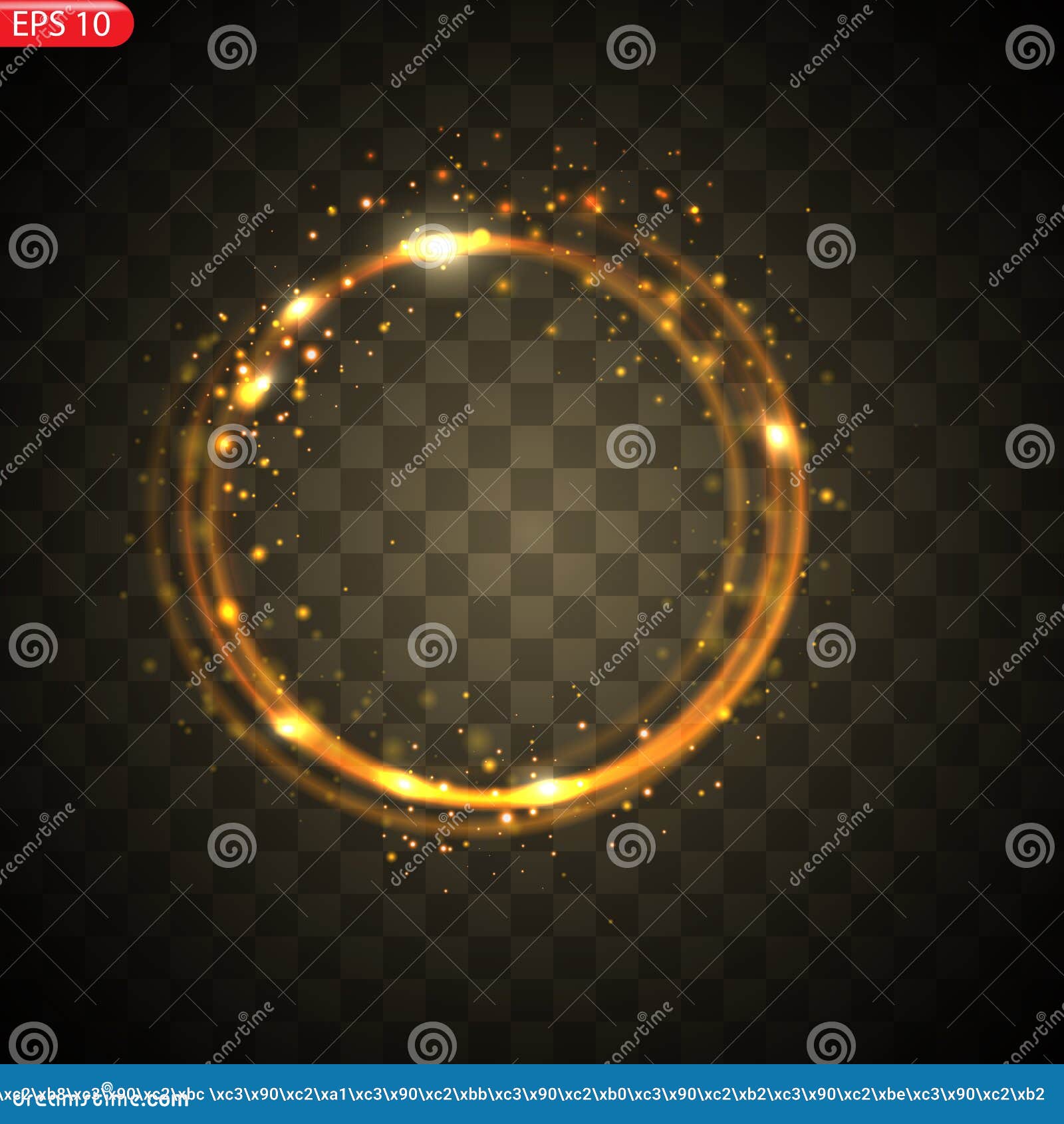 Vector Frame with Lights Effect. Vector Illustration, Eps Stock Vector ...