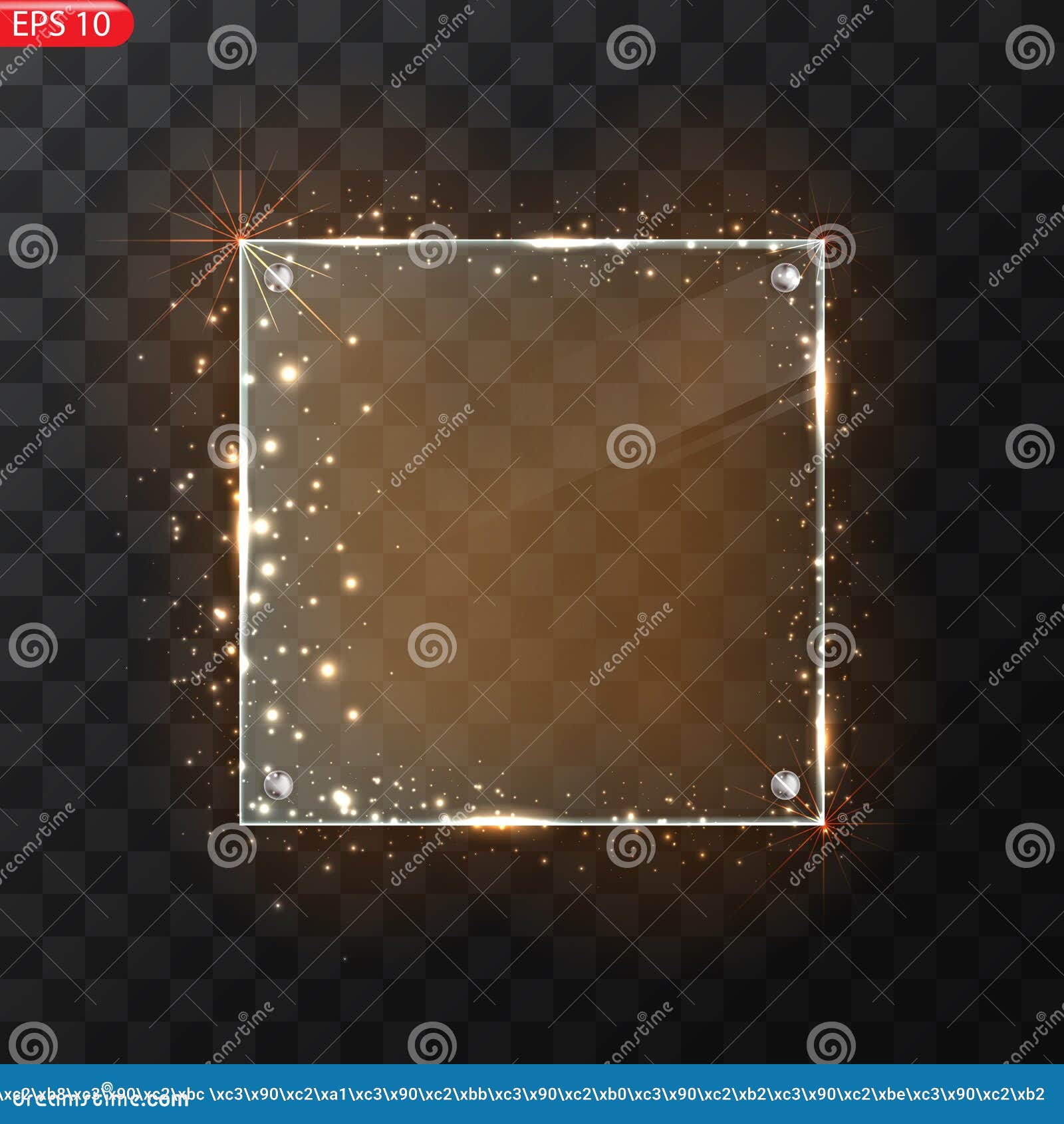 Vector Frame with Lights Effect. Vector Illustration, Eps Stock Vector ...