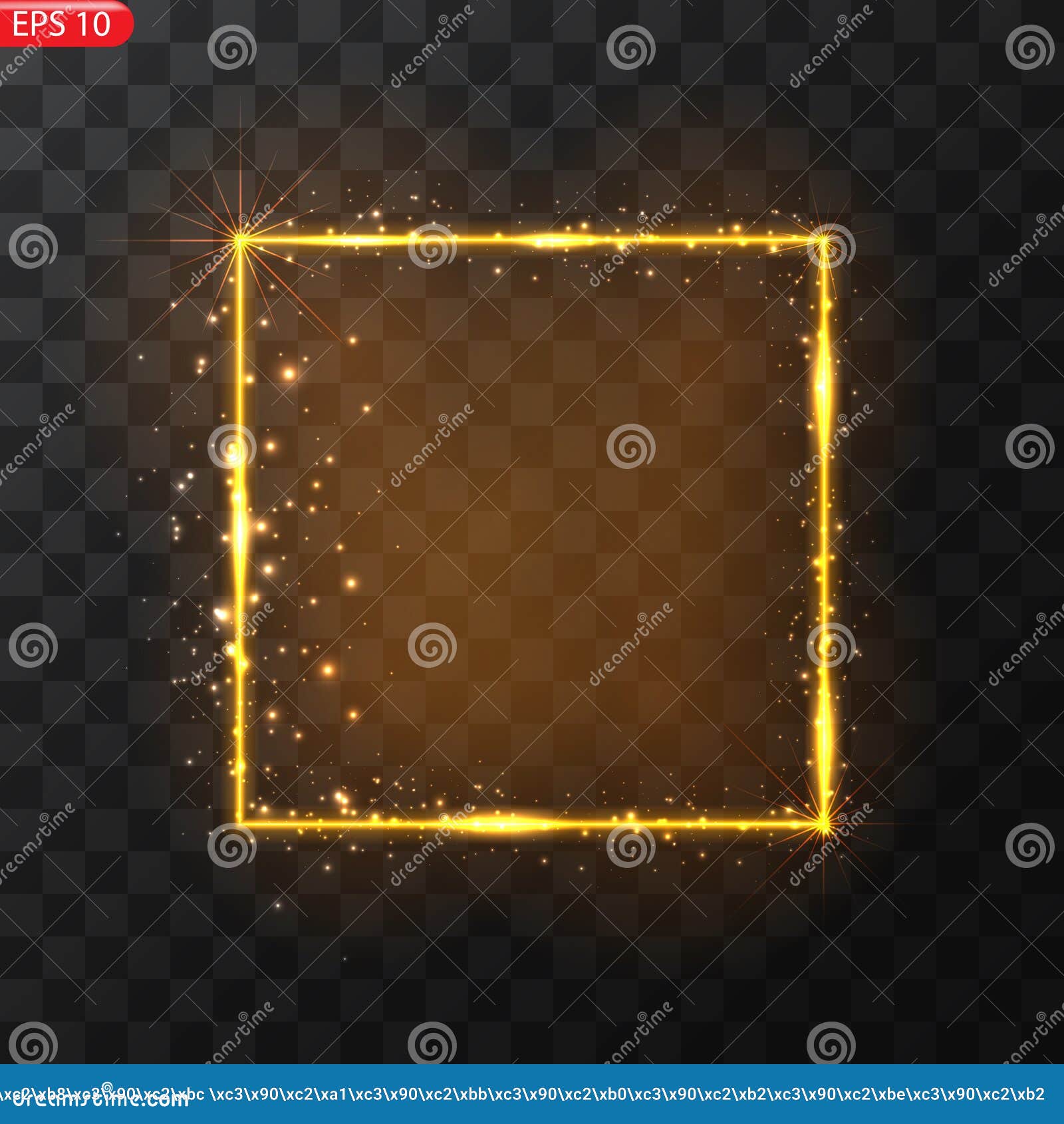 Vector Frame with Lights Effect. Vector Illustration, Eps Stock Vector ...
