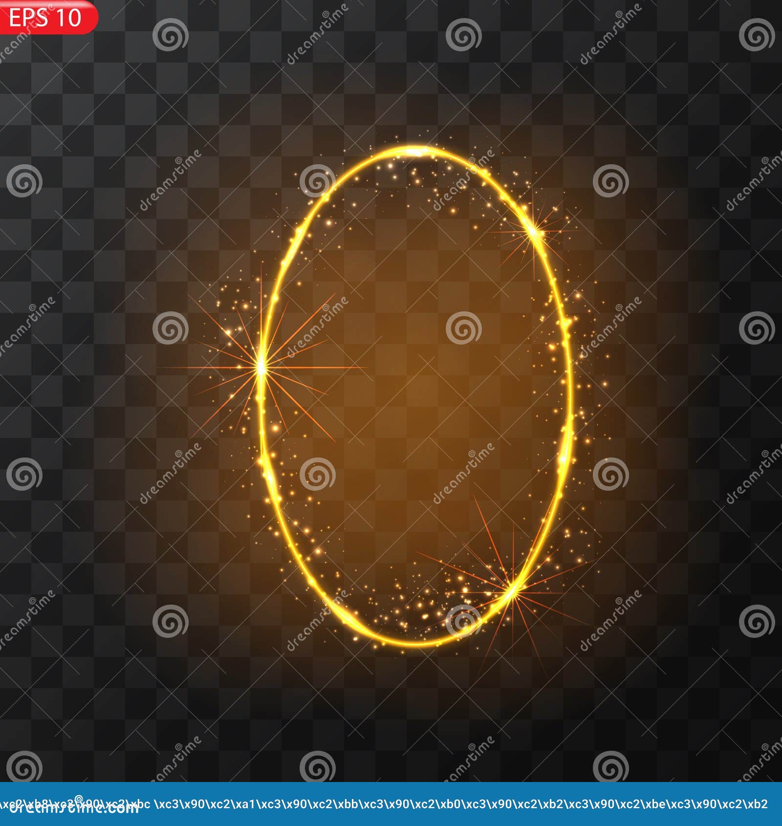 Vector Frame with Lights Effect. Vector Illustration, Eps Stock Vector ...