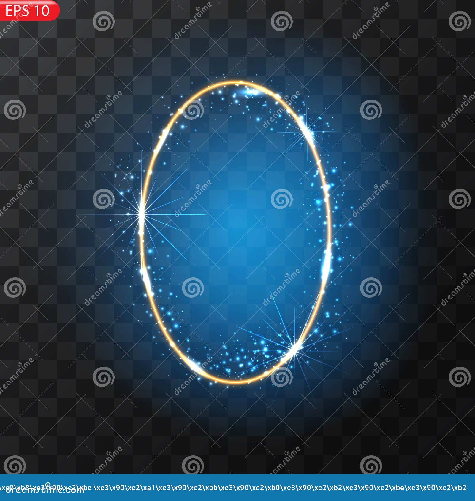 Vector Frame with Lights Effect. Vector Illustration, Eps Stock Vector ...