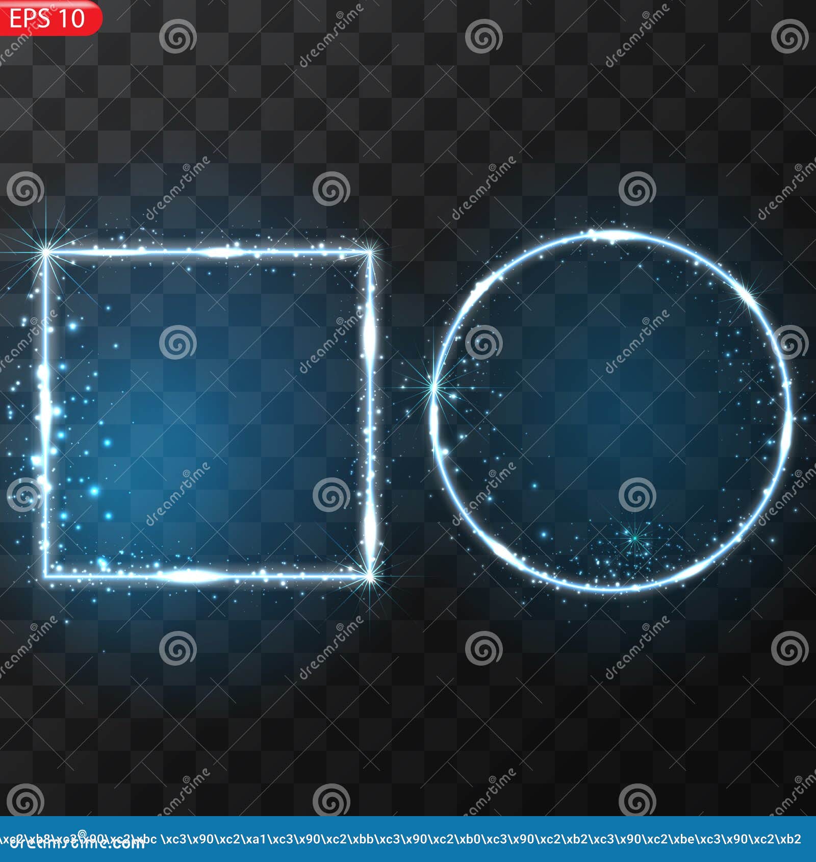 Vector Frame with Lights Effect. Vector Illustration, Eps Stock Vector ...