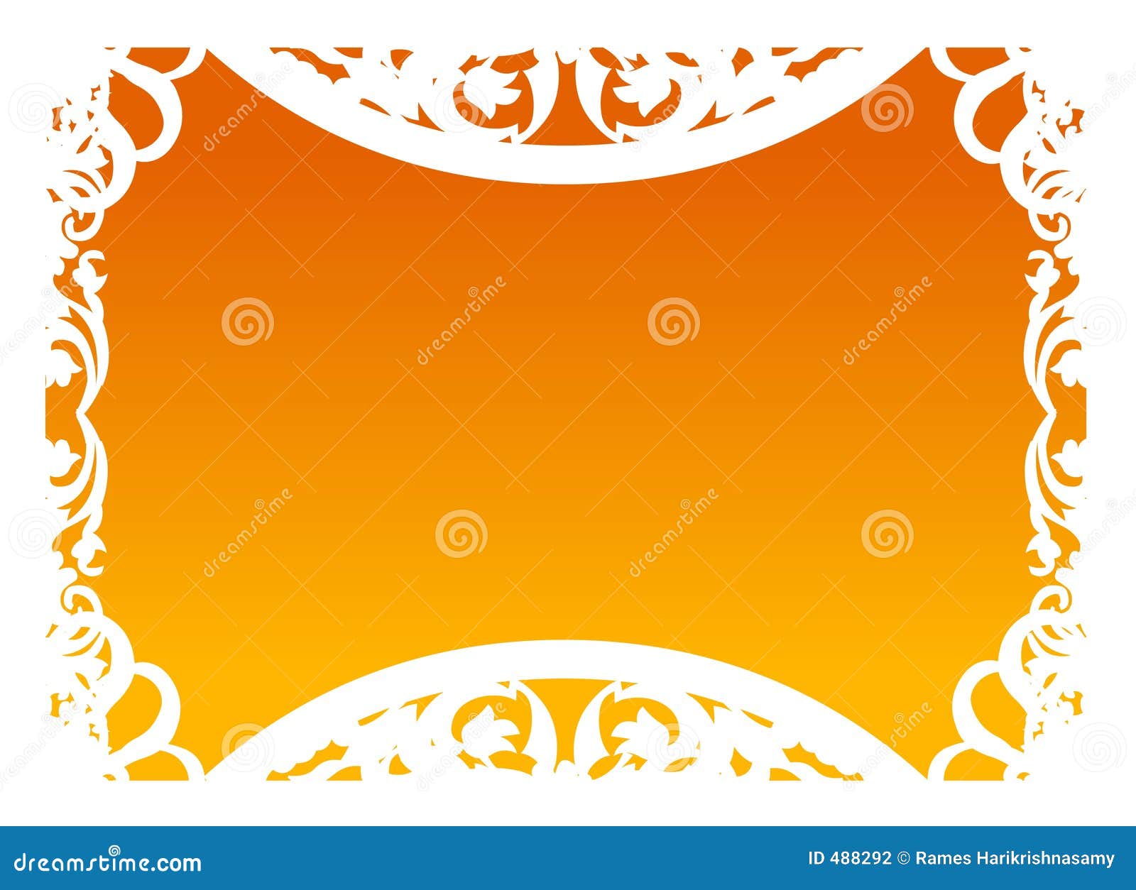 Vector - Frame in Orange stock illustration. Illustration of border ...