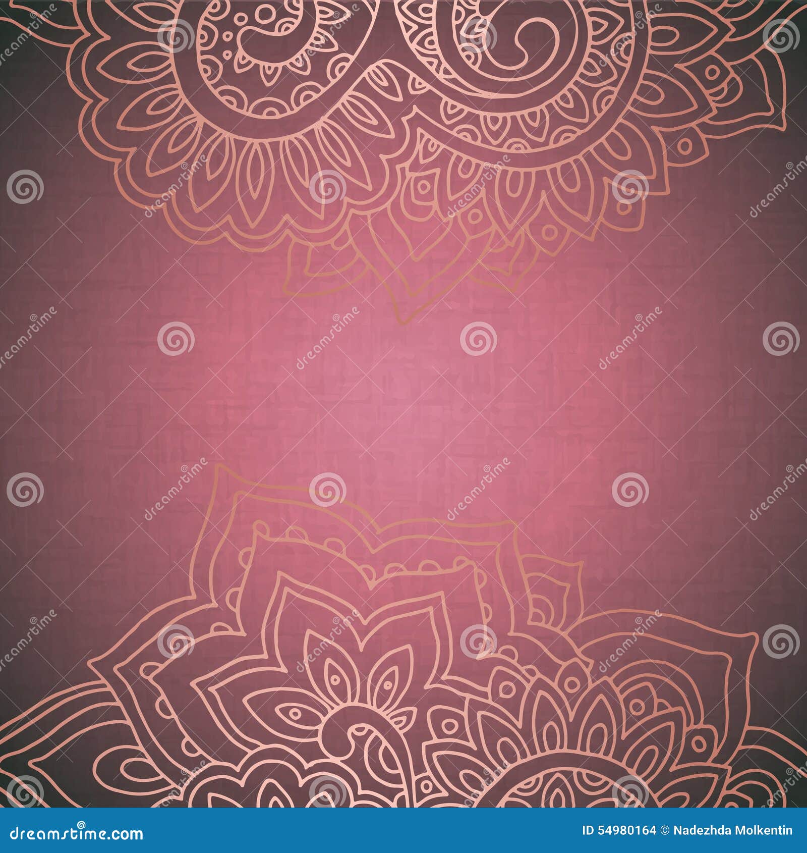 Vector Frame Pattern of the Indian Floral Ornament Stock Vector ...