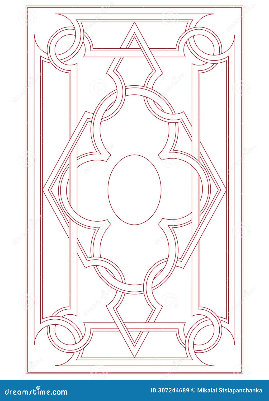 Vector Frame Pattern of Interlacing Lines on a White Background Stock ...