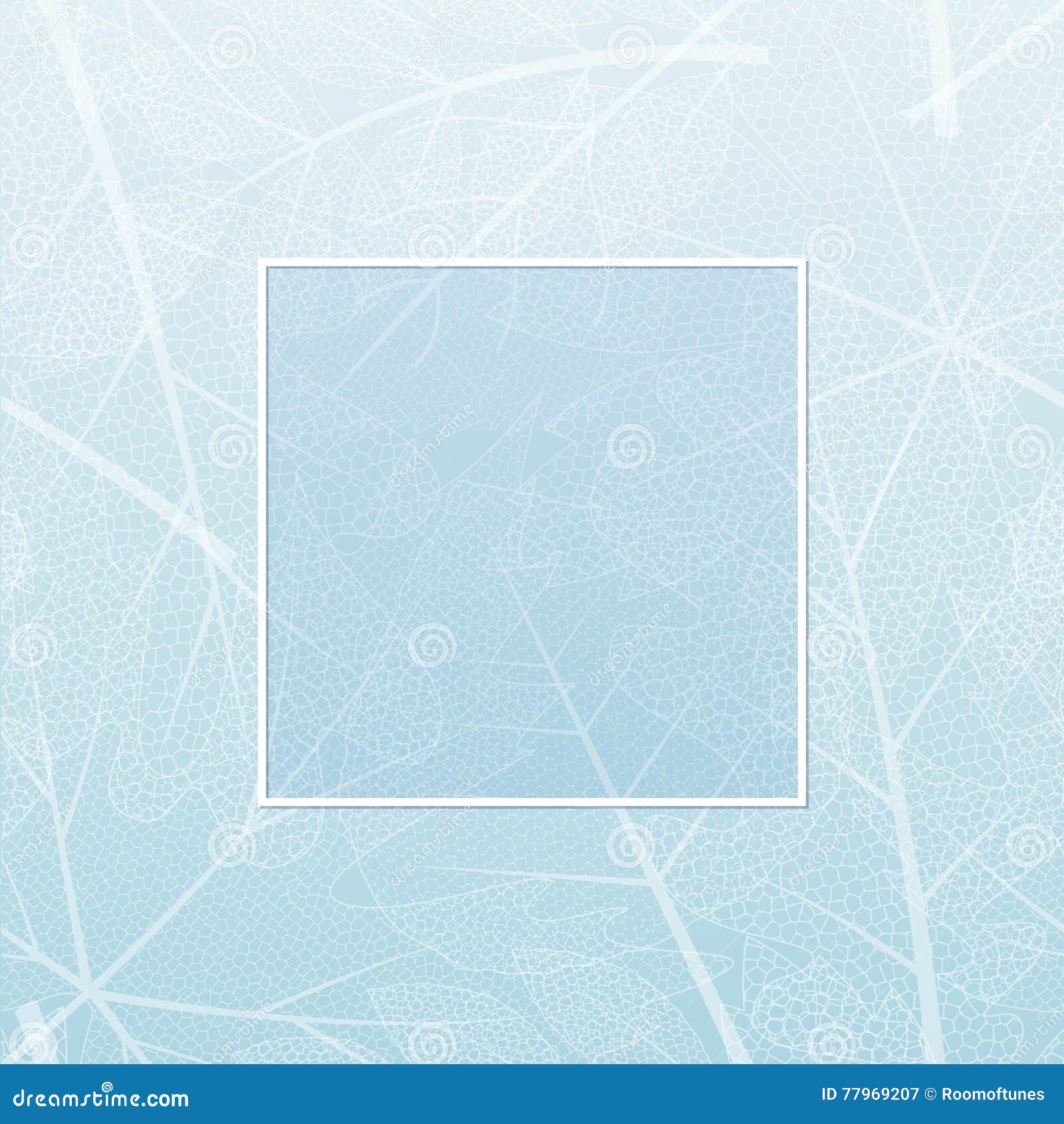 Vector Frame on Seamless Background with Winter Skeleton Leaves Stock ...