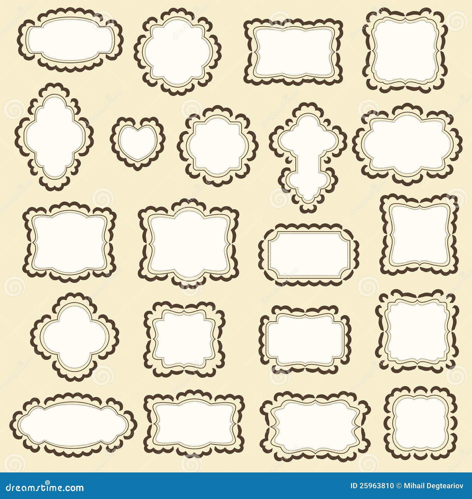 Vector frame set stock vector. Illustration of paper - 25963810