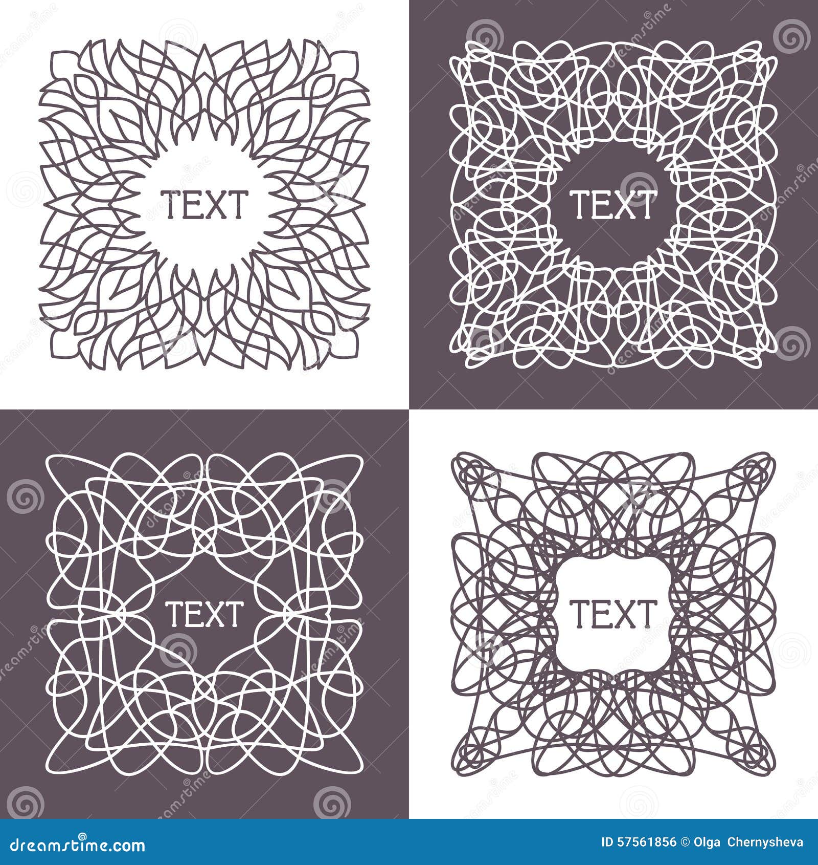 Vector Frame with Space for Text Stock Vector - Illustration of retro ...