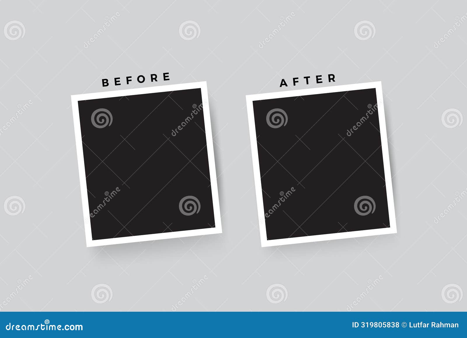 Before and after Vector Frame Template Stock Vector - Illustration of ...