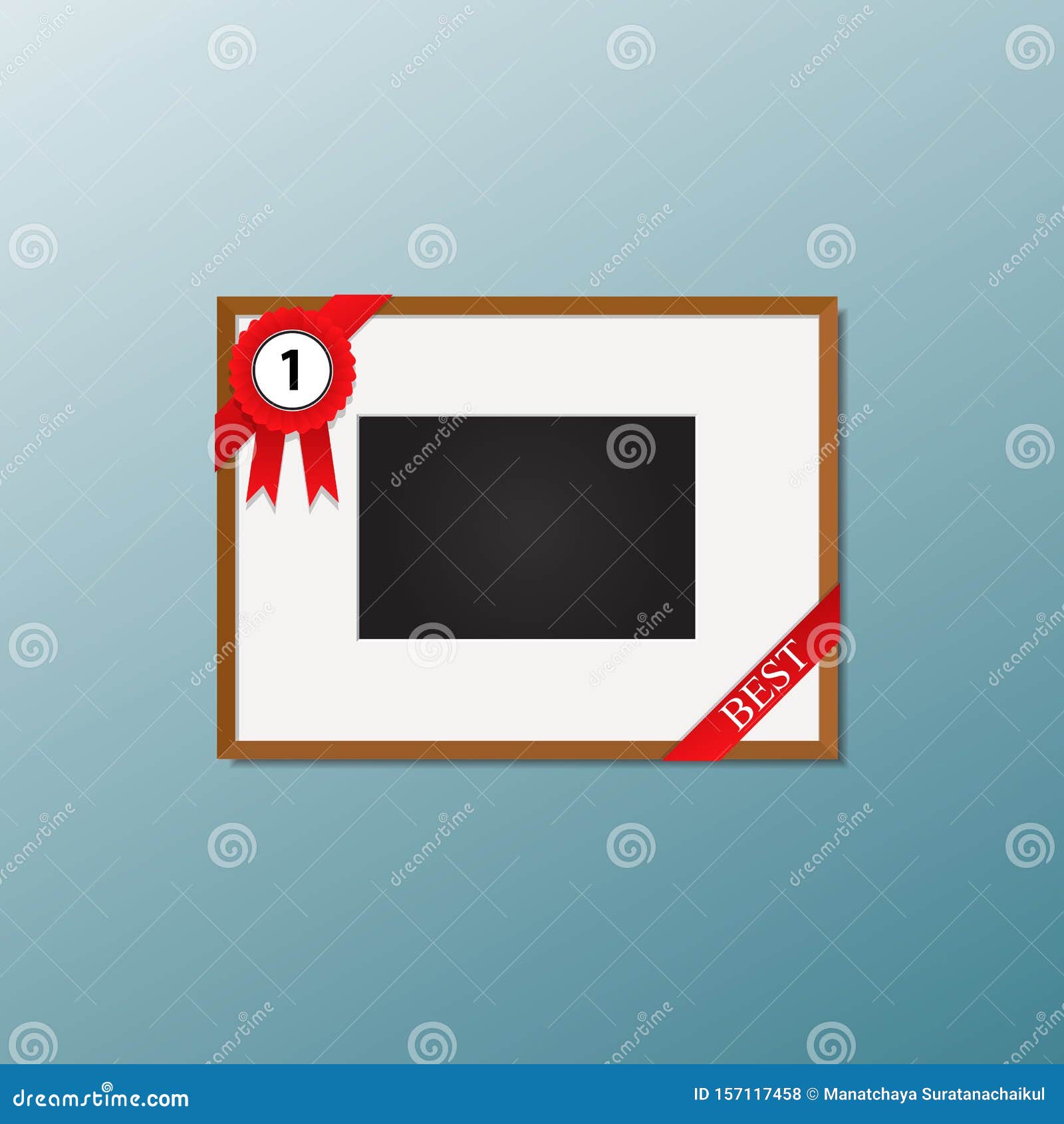 Vector Frame Template with Competition Winner. Stock Illustration ...