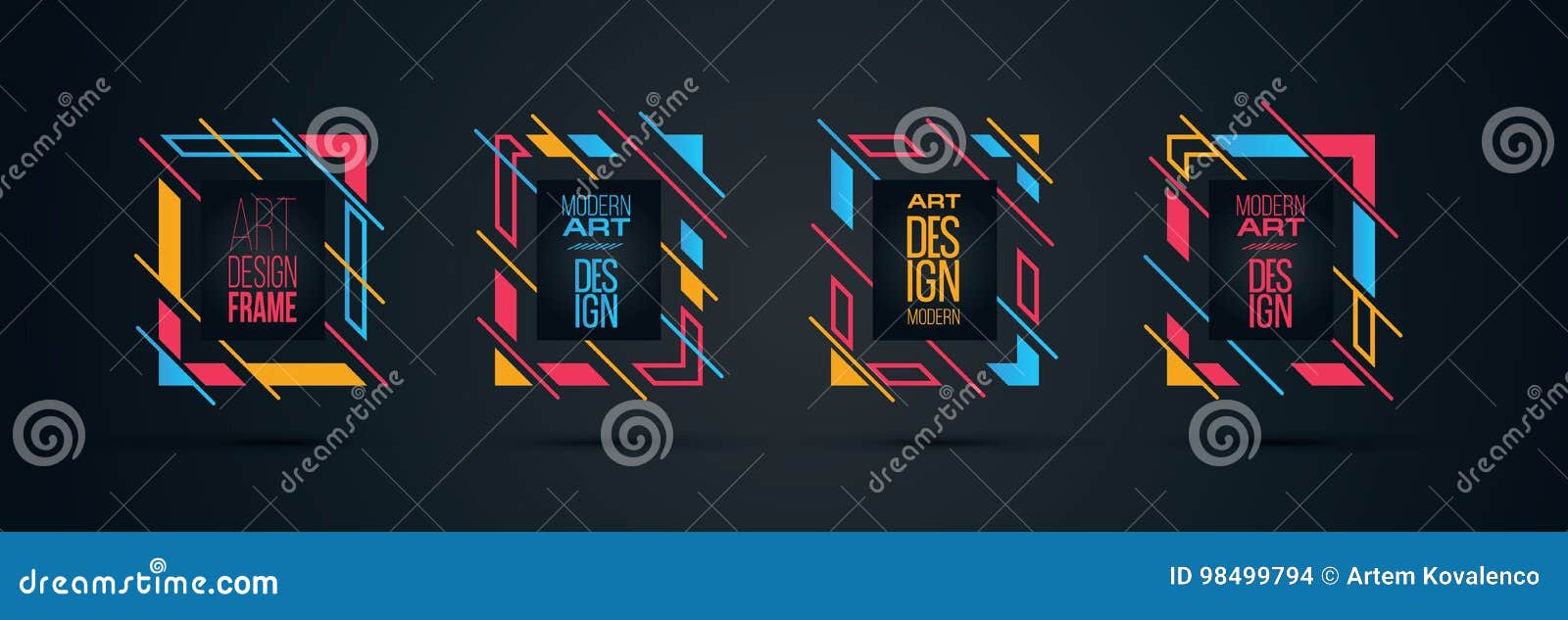 Vector Frame for Text Modern Art Graphics for Hipsters Stock Vector ...