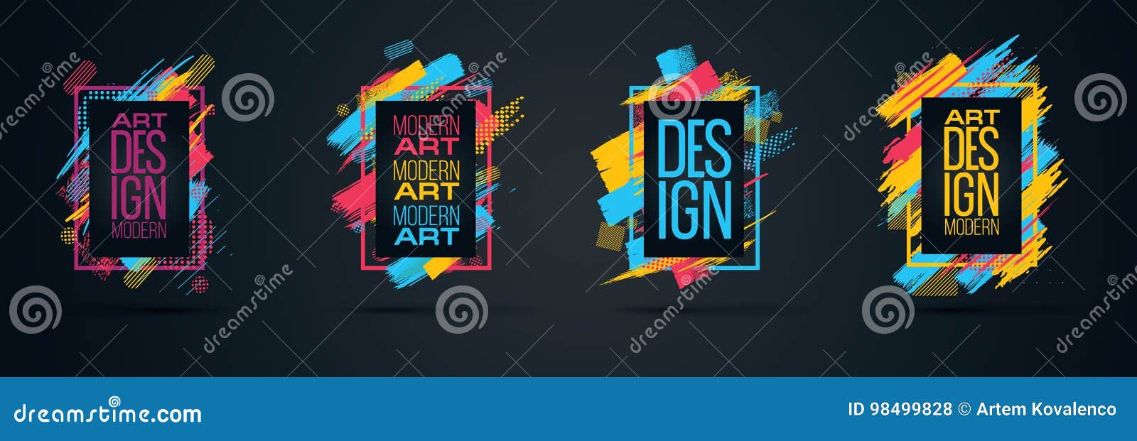 Web Frame For Text Template. Footnote Elements For Captions Cartoon ...