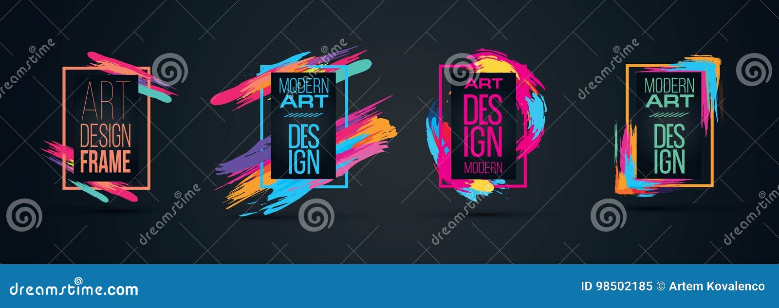 Vector Frame for Text Modern Art Graphics for Hipsters Stock Vector ...
