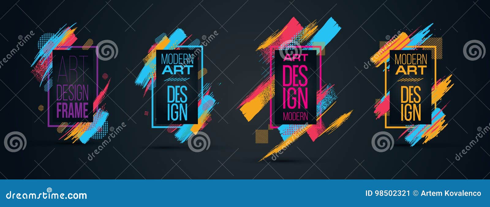 Vector Frame for Text Modern Art Graphics for Hipsters Stock Vector ...
