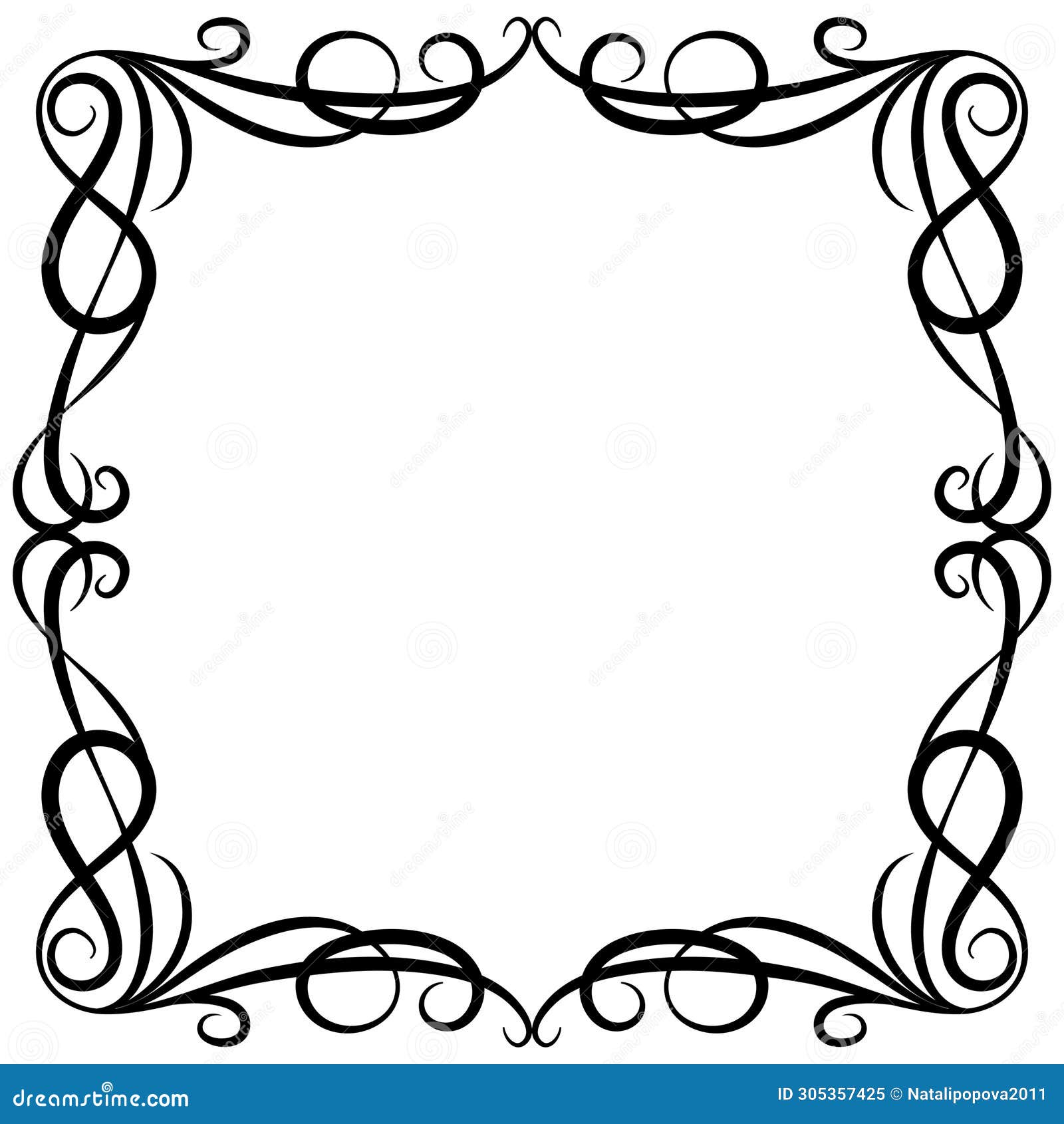 Vector Frame and Vignette for Design Template Stock Vector ...