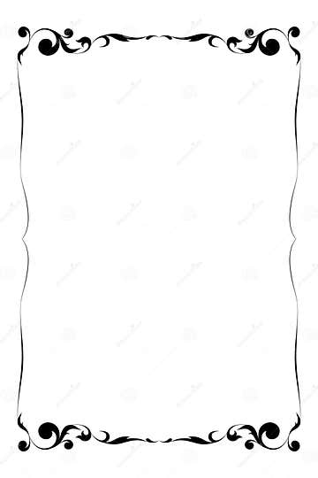 Vector Frames Black on a White Background Stock Vector - Illustration ...
