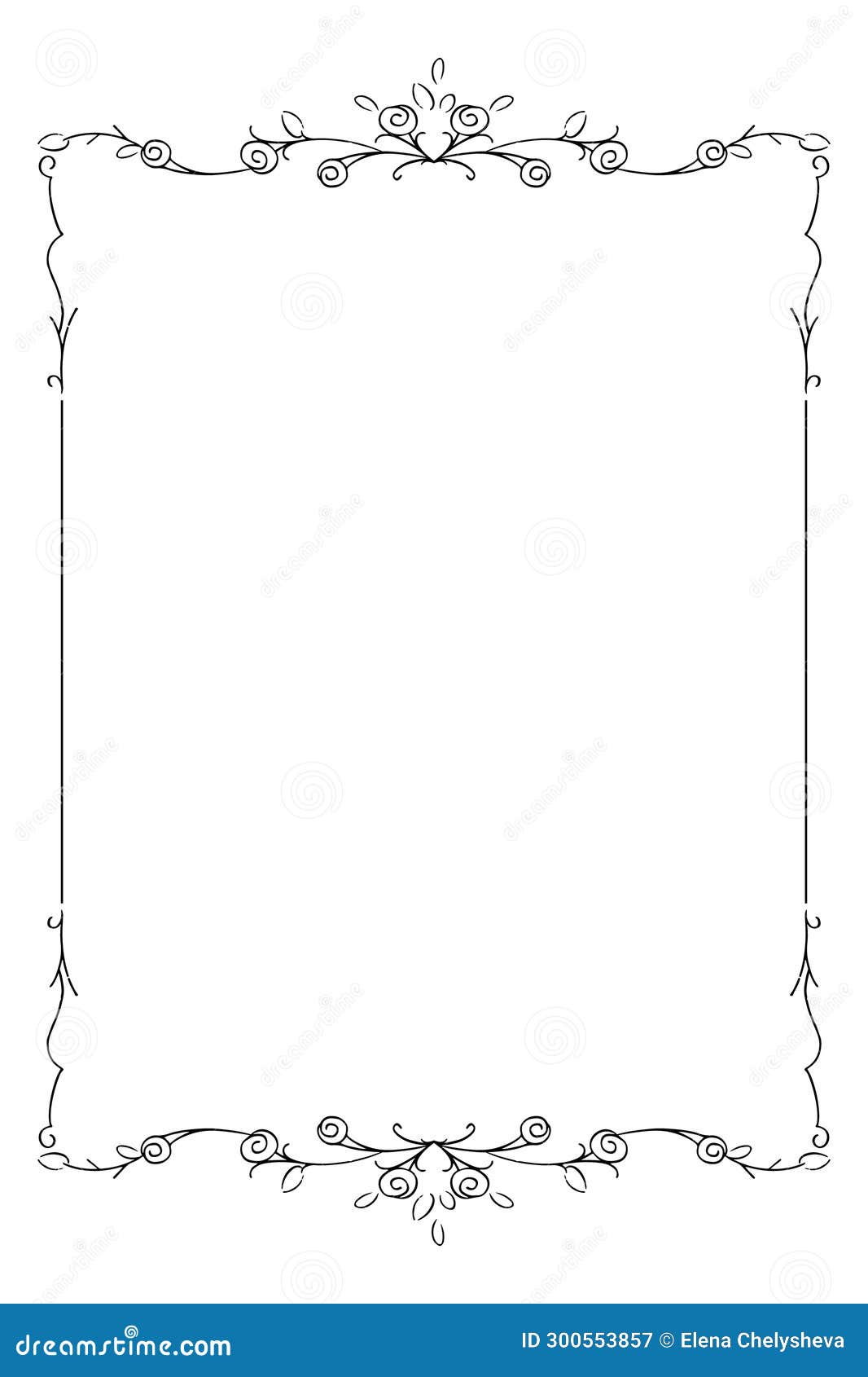 Vector Frames Black on a White Background Stock Vector - Illustration ...
