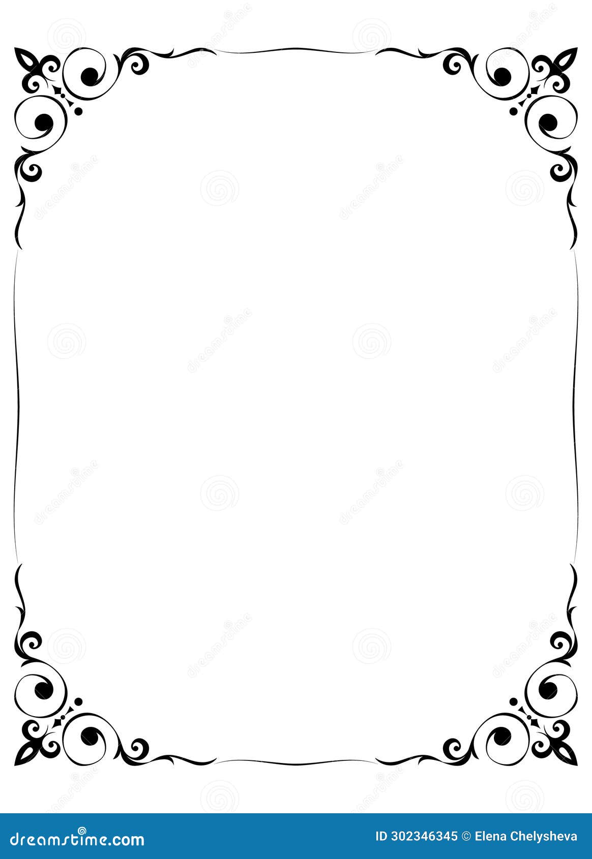 Vector Frames Black on a White Background Stock Vector - Illustration ...