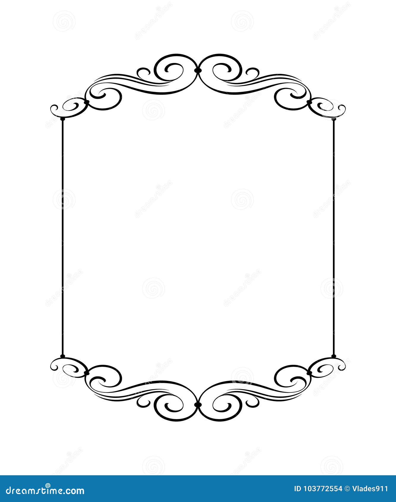 Vector Frames .Vector Illustration. Black White. Stock Vector ...