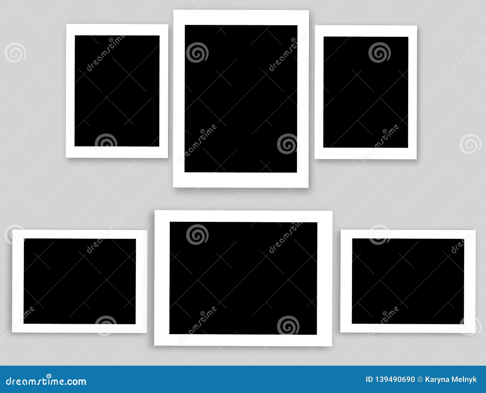 Vector Frames Photo Collage Stock Vector - Illustration of card ...