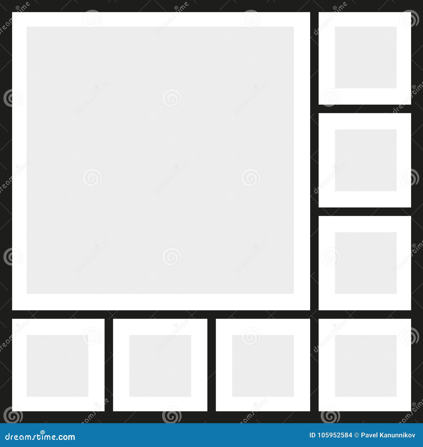 Vector Frames Photo Collage Editorial Stock Image - Illustration of ...