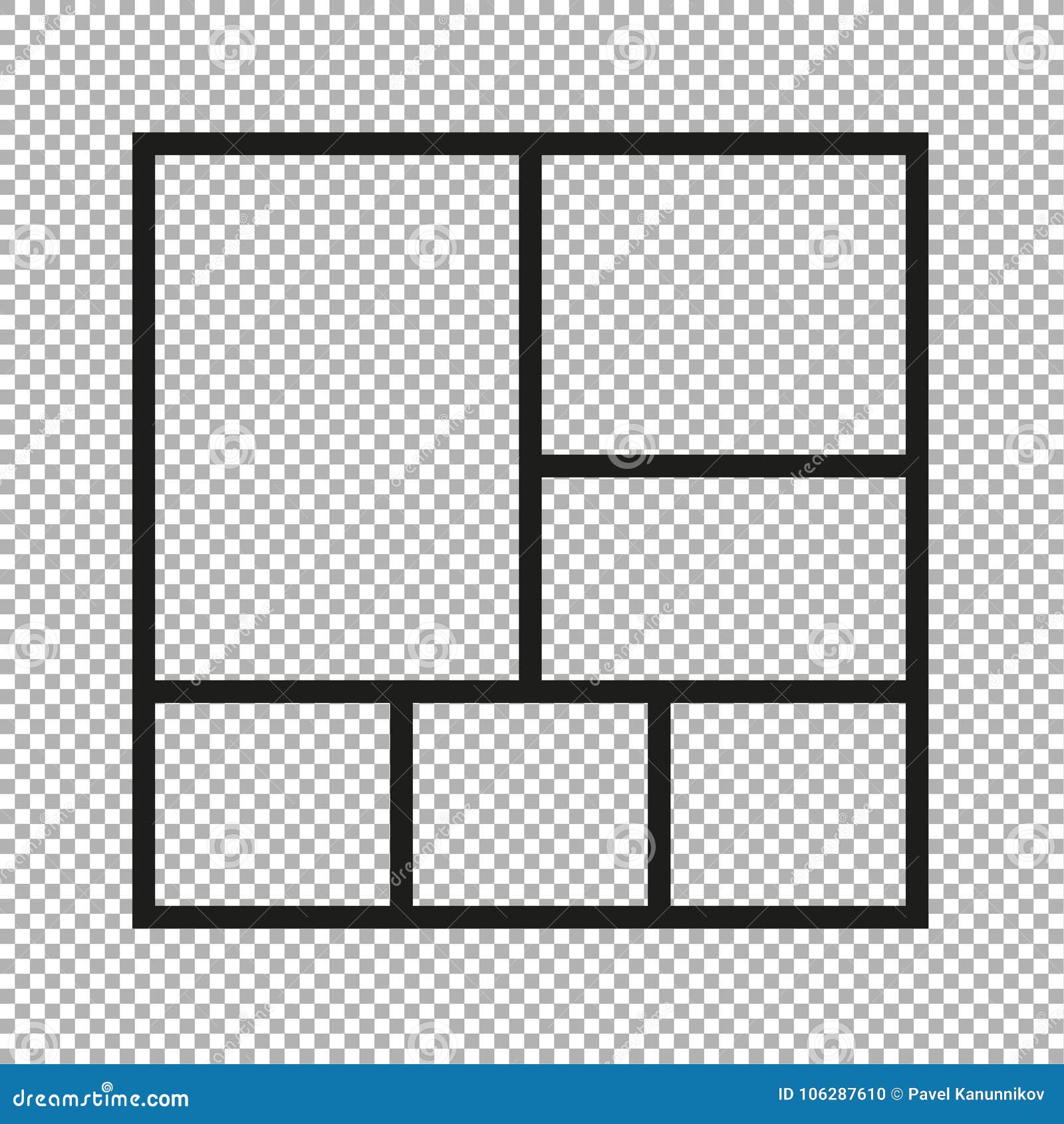 Vector Frames Photo Collage Stock Illustration - Illustration of ...
