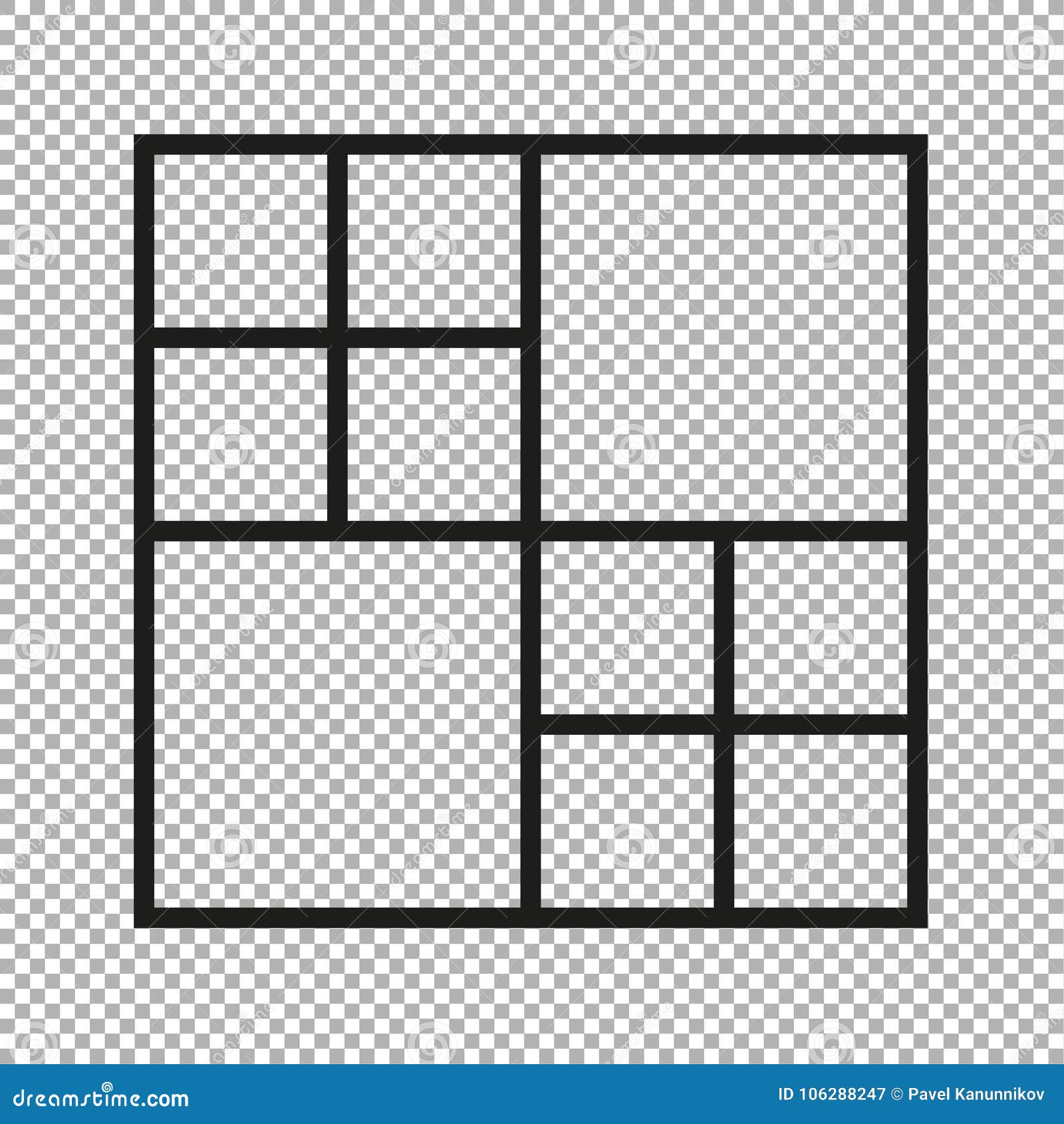 Vector Frames Photo Collage Stock Illustration - Illustration of ...