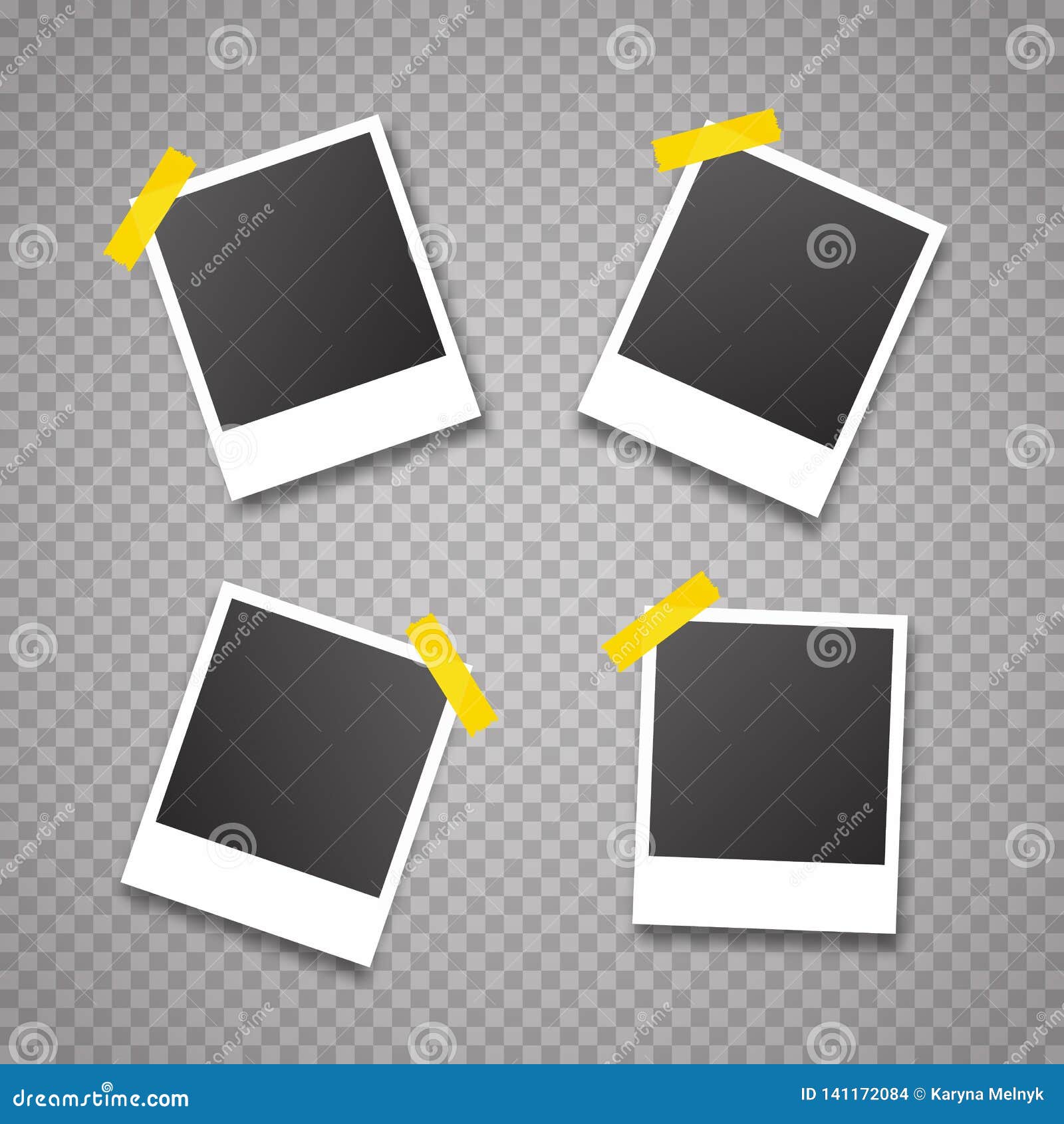 Vector Frames Photo Collage Stock Vector - Illustration of shadow ...