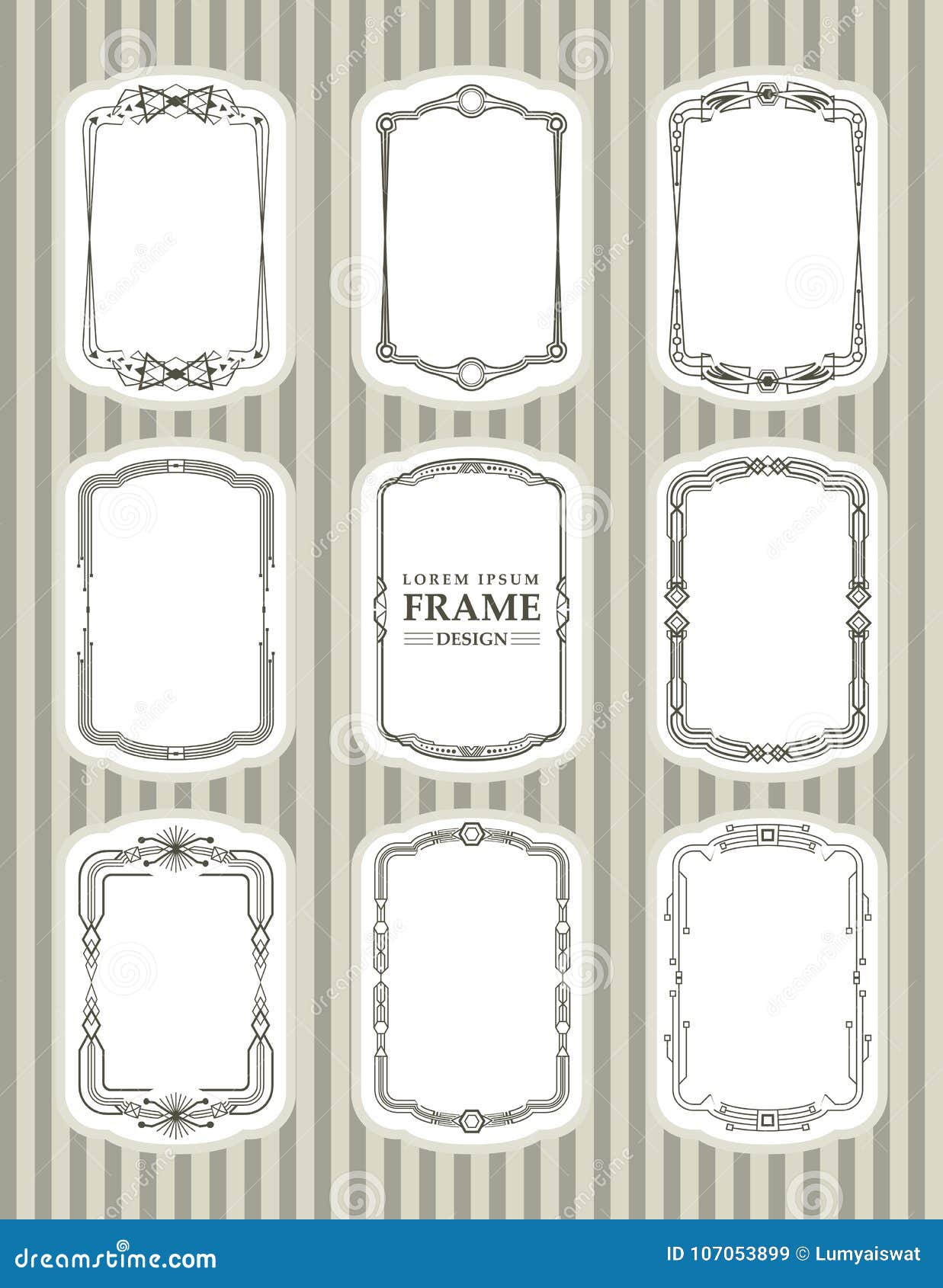 Vector Frame Design Decorate Element Set 4 Stock Vector - Illustration ...