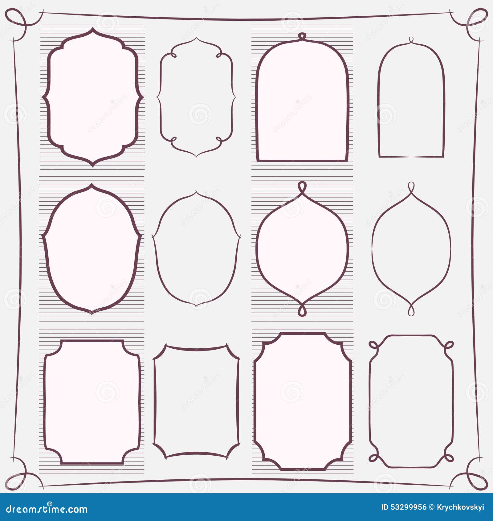 Vector frames. stock vector. Illustration of background - 53299956