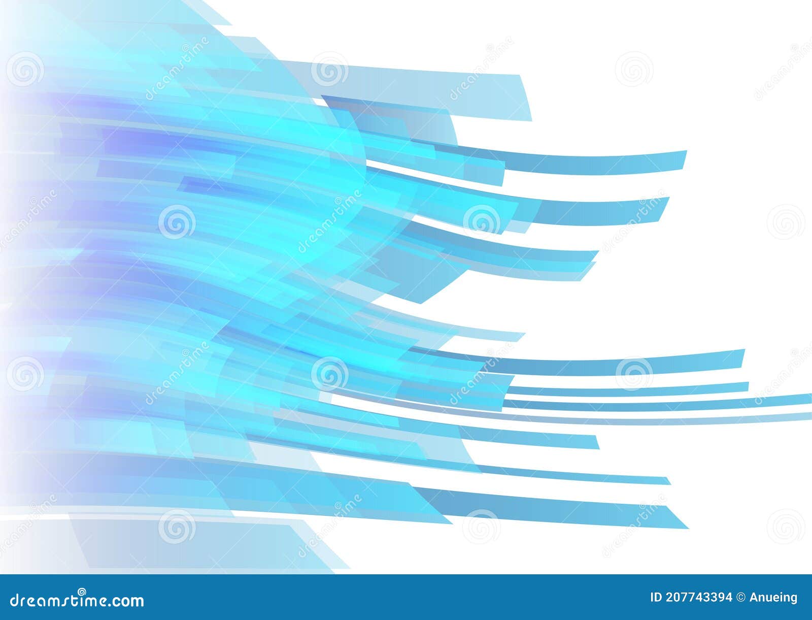 Vector : Franja Curva Azul Sobre Fondo Blanco Ilustración del Vector ...