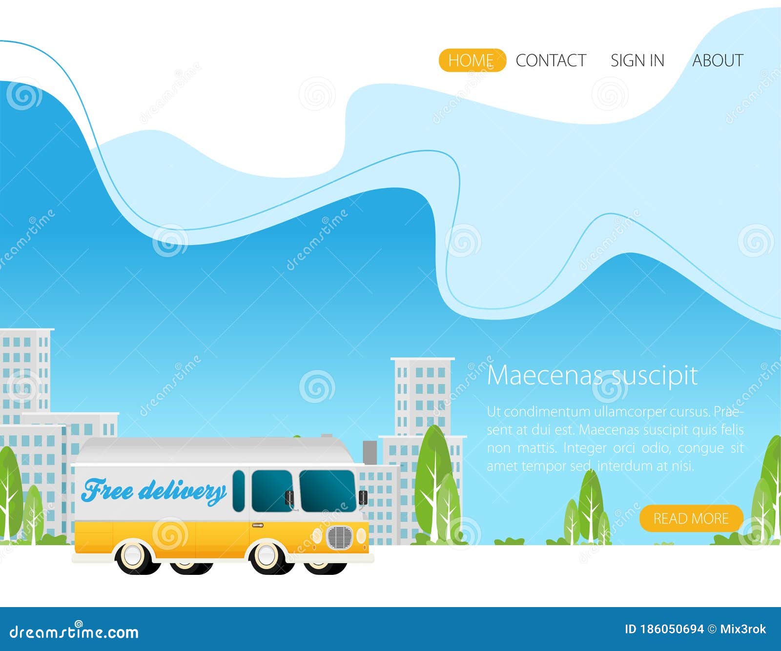 Vector Free Shipping Car Flat Colorful Stock Vector - Illustration of ...