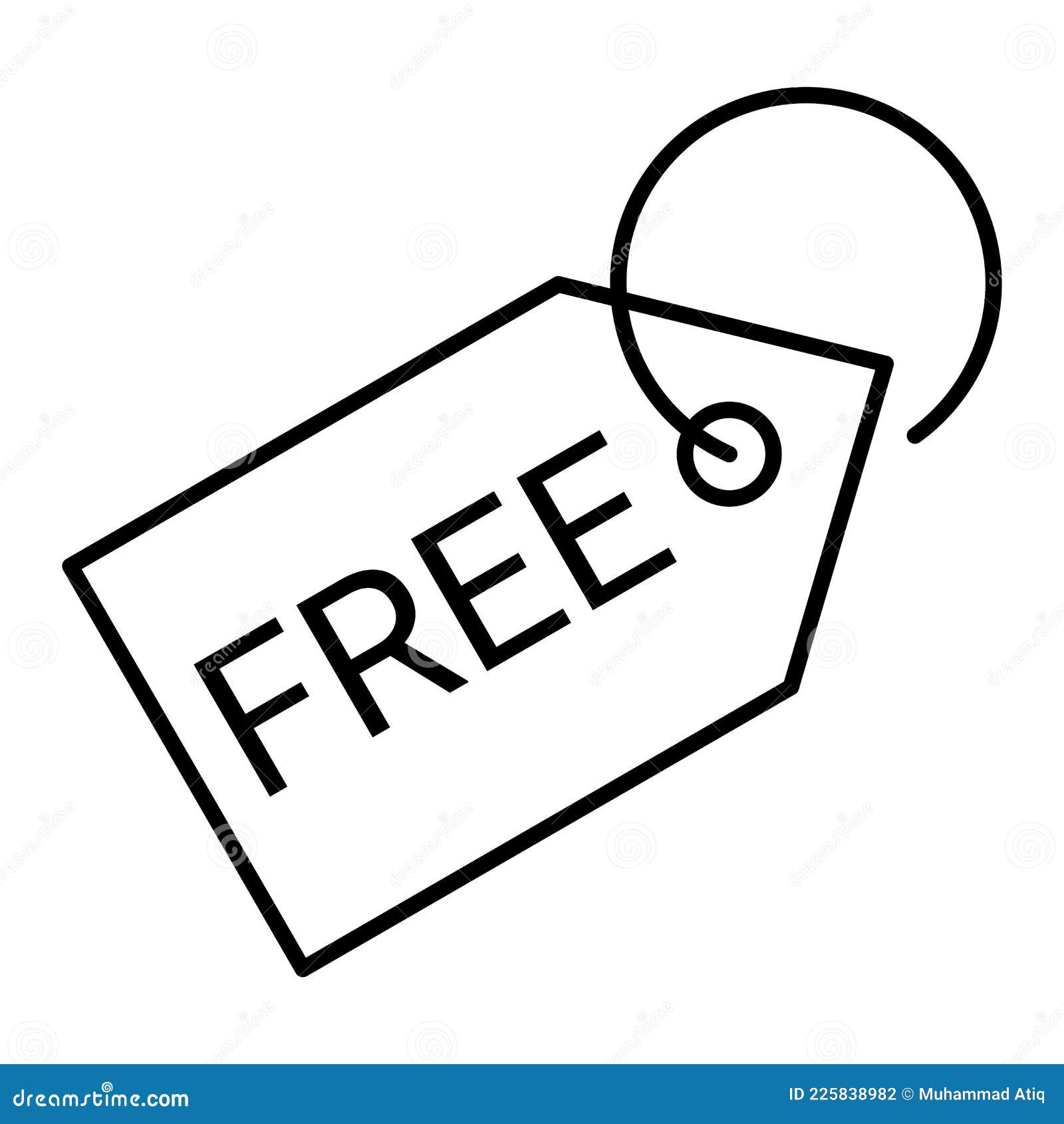 Vector Free Tag Outline Icon Design Stock Vector - Illustration of ...