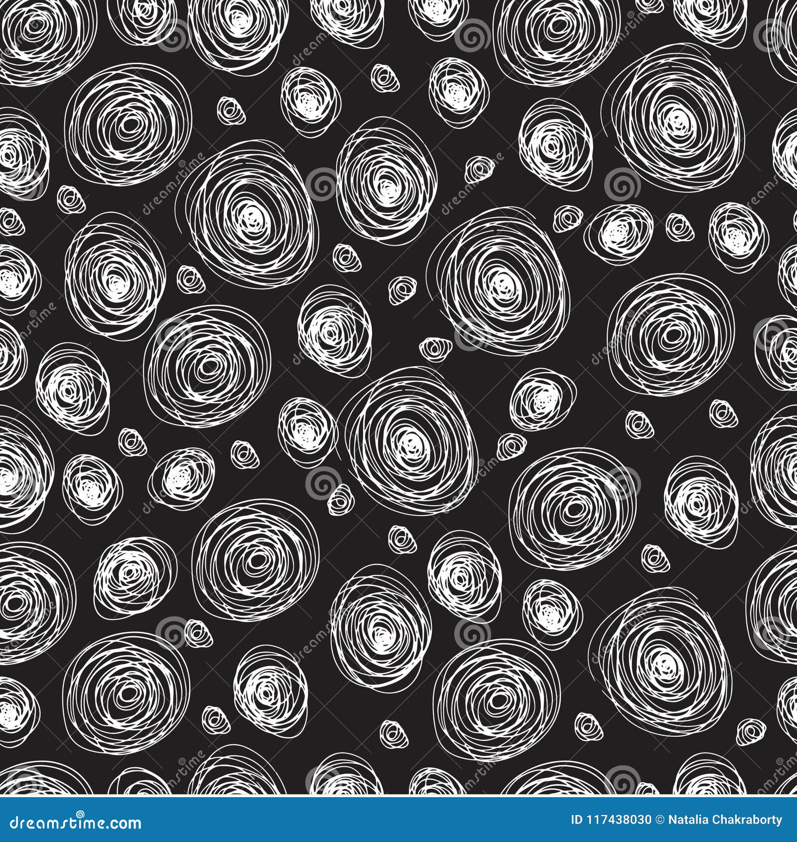 Vector Freehand Drawing Seamles Stock Vector - Illustration of hand ...