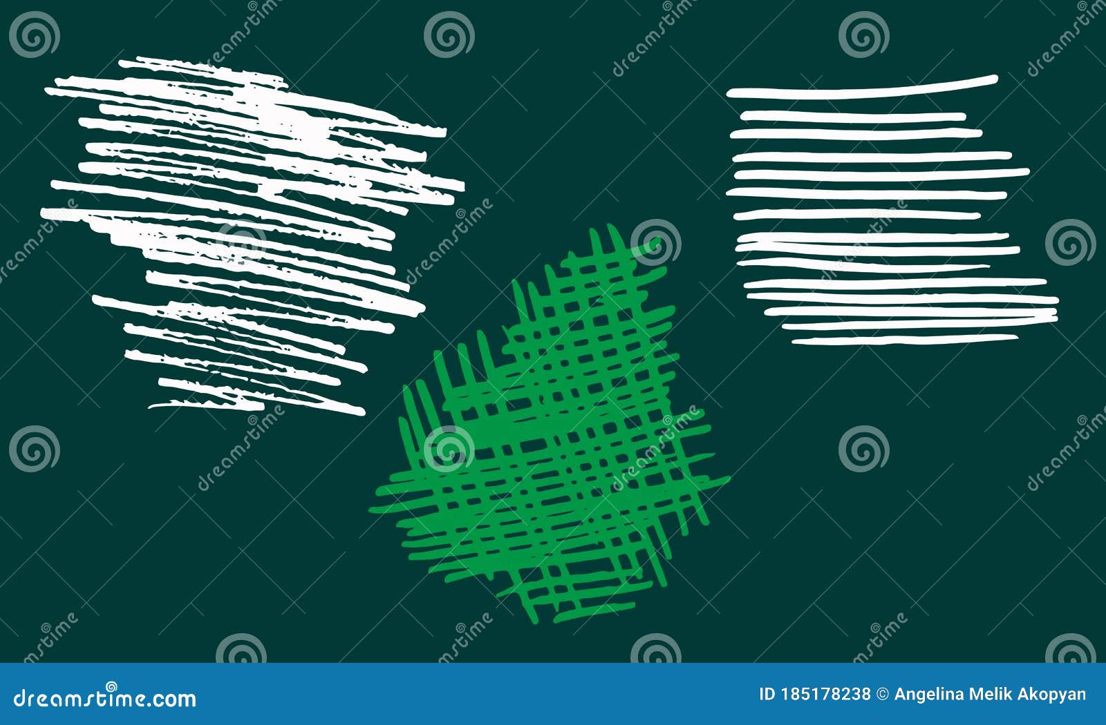 Vector Freehand Scribble Collection Isolated on White Background Stock ...