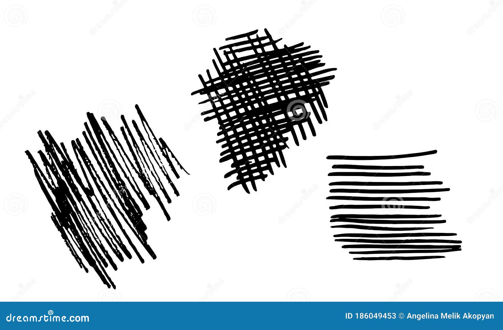 Vector Freehand Scribble Collection Isolated on White Background Stock ...