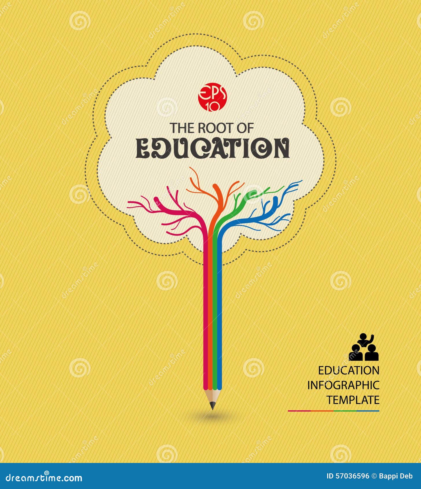 Vector Fresh Education Concept Info Graphic Template Stock Vector ...