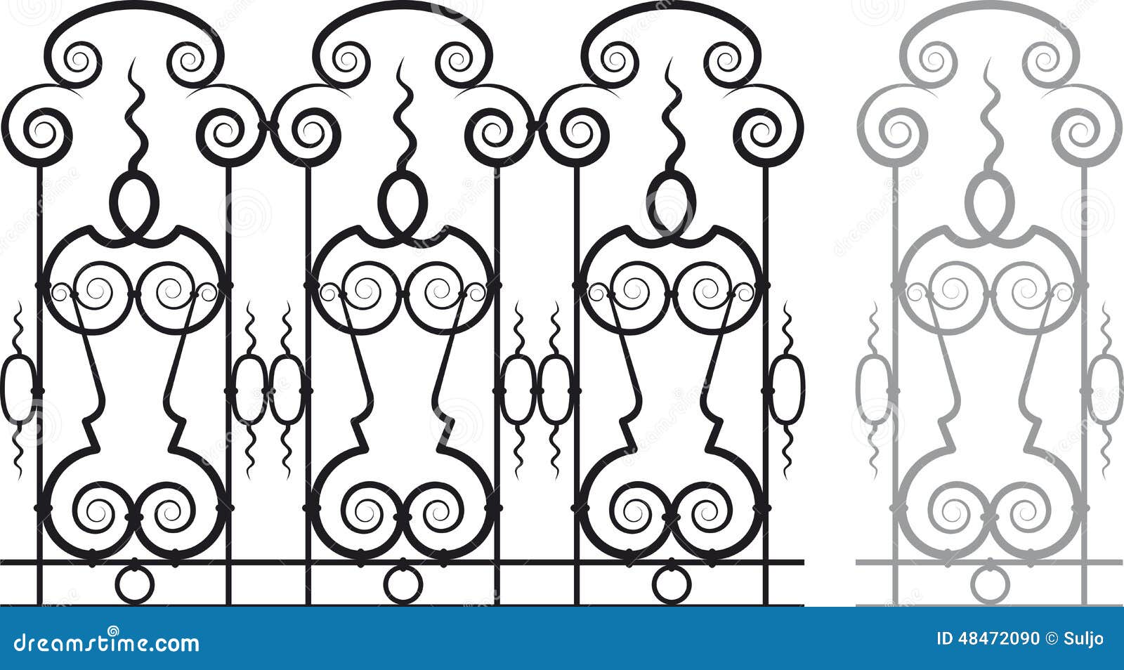 Vector Fretwork stock illustration. Illustration of swirl - 48472090