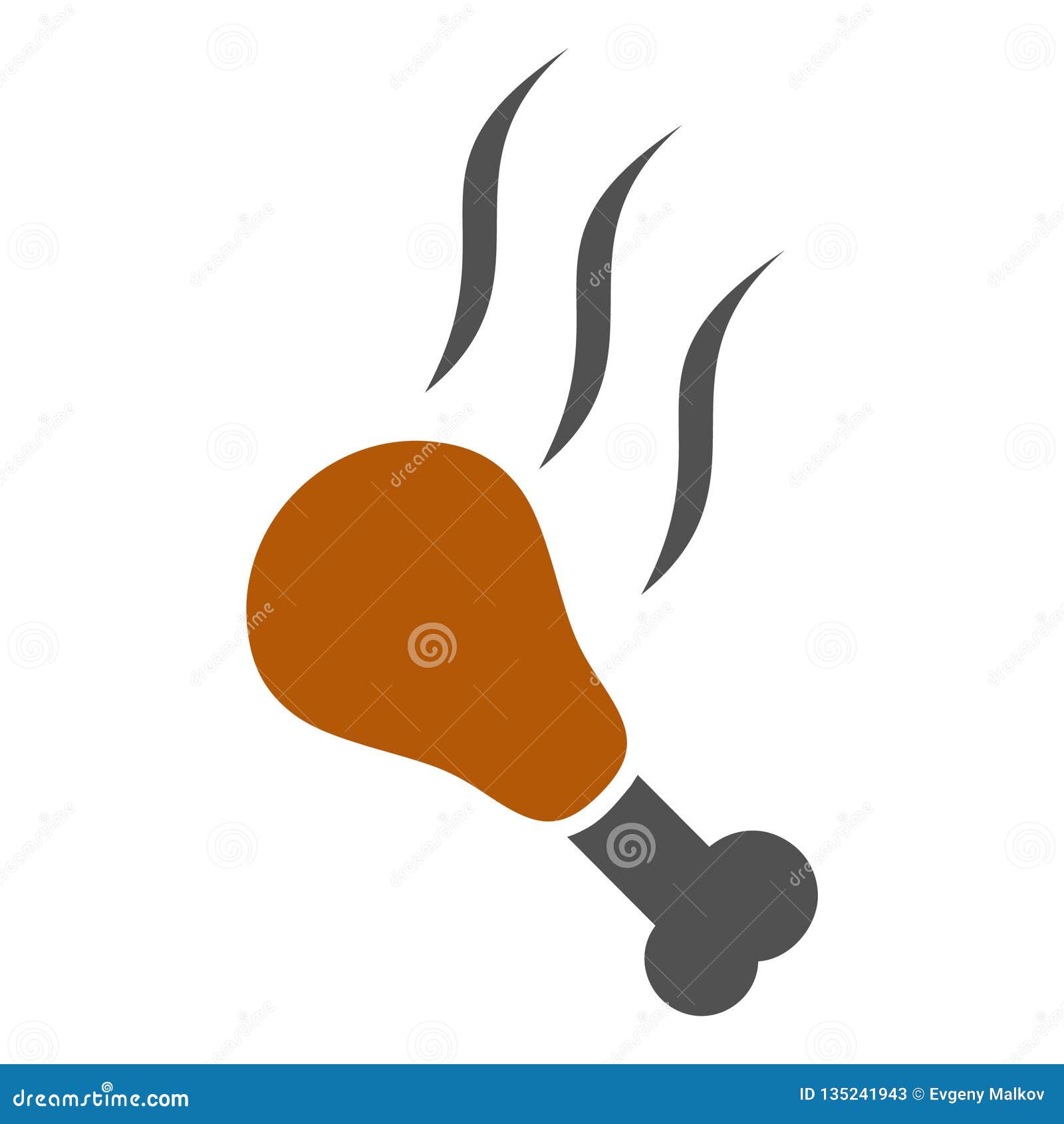 Vector Fried Chicken Aroma Icon Illustration Ilustración del Vector ...