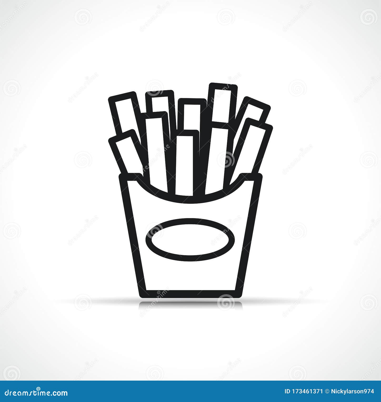 Vector Fries Symbol Icon Design Stock Vector - Illustration of american ...