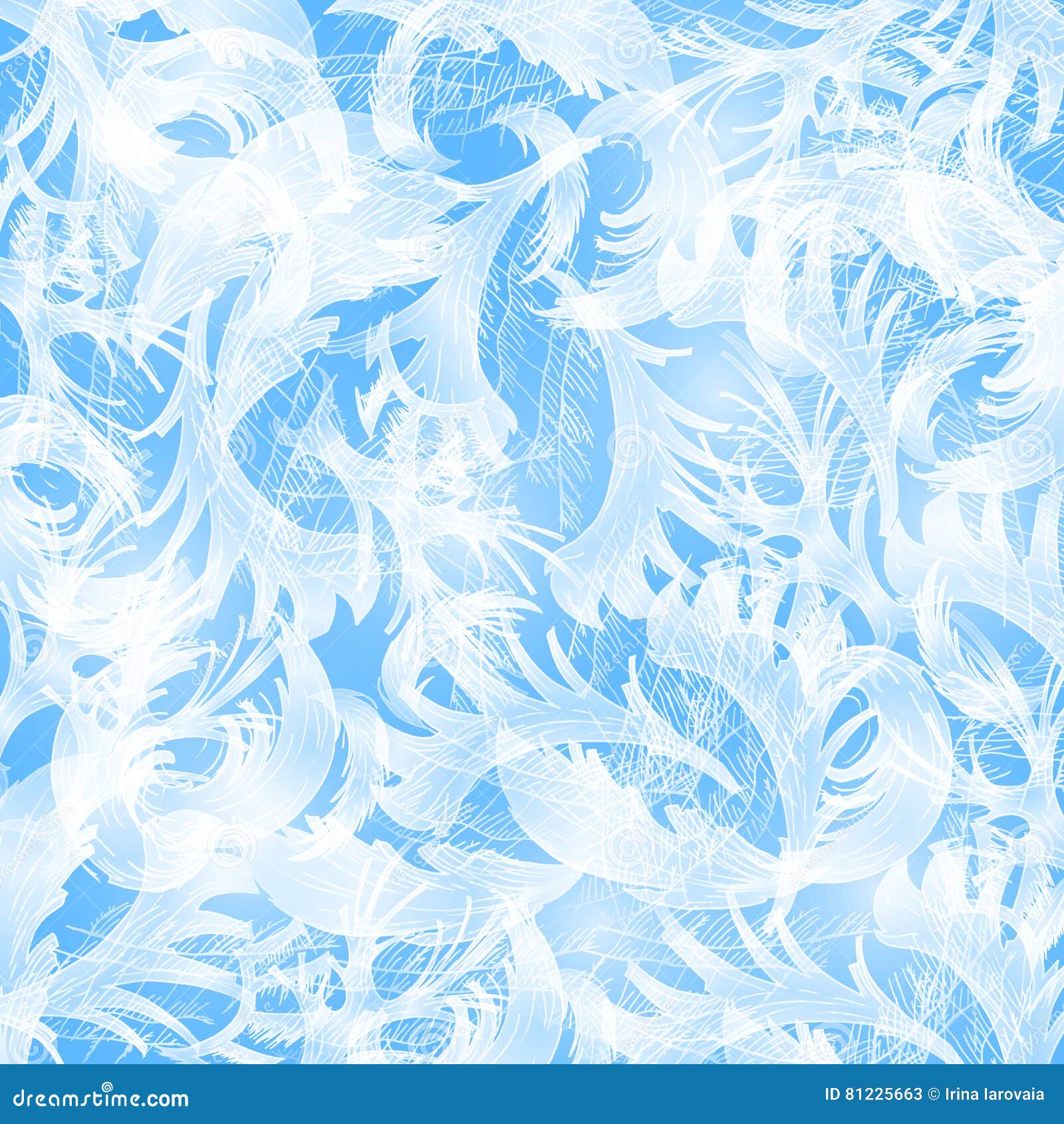 Vector Frost Glass Pattern. Winter Blue Background. Stock Vector ...