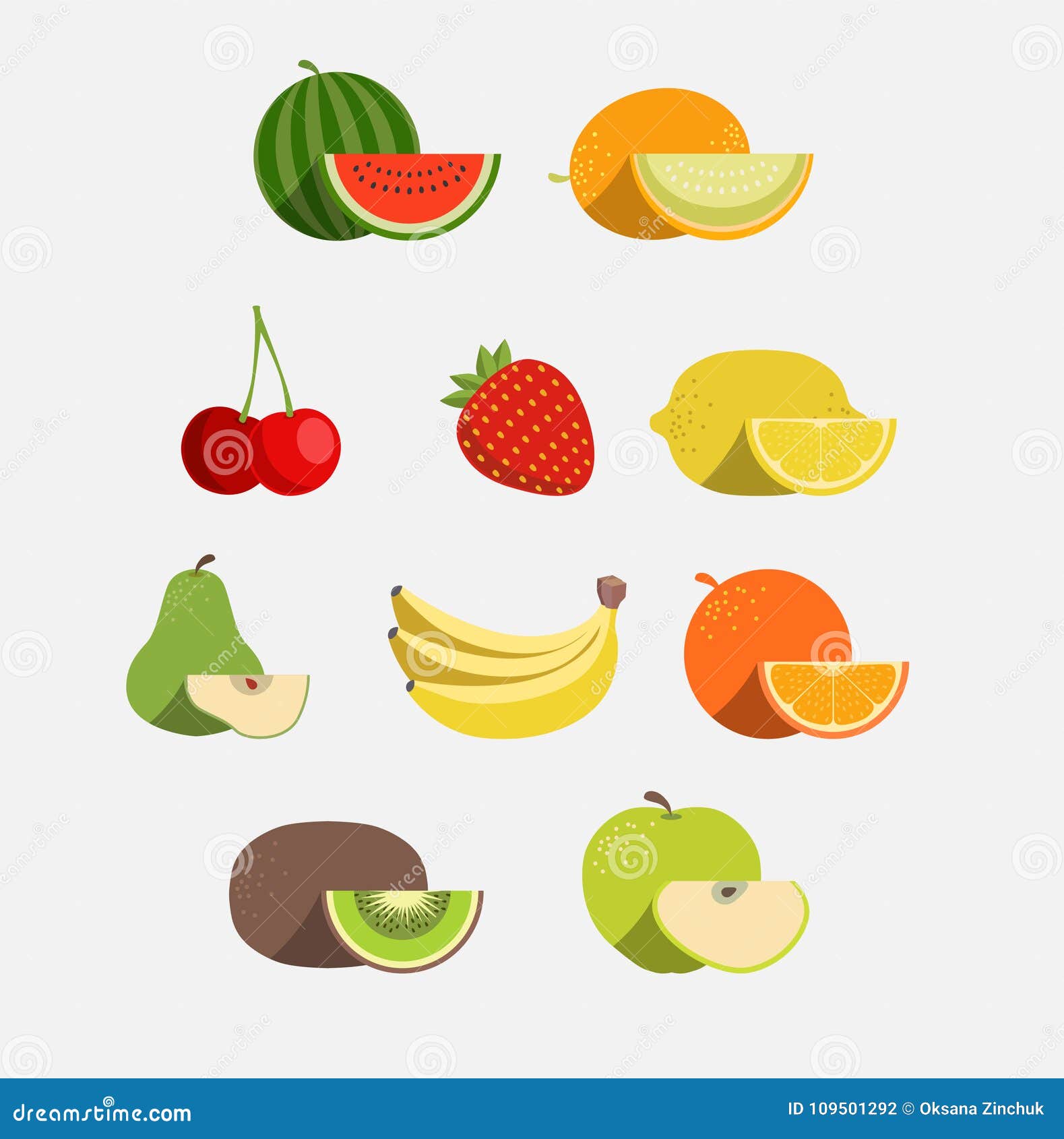 Vector fruit icon set stock vector. Illustration of cabbage - 109501292