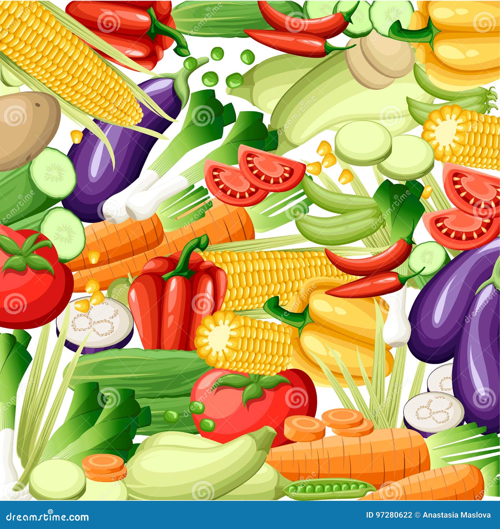 Collection of Vegetables background design High-quality, free download