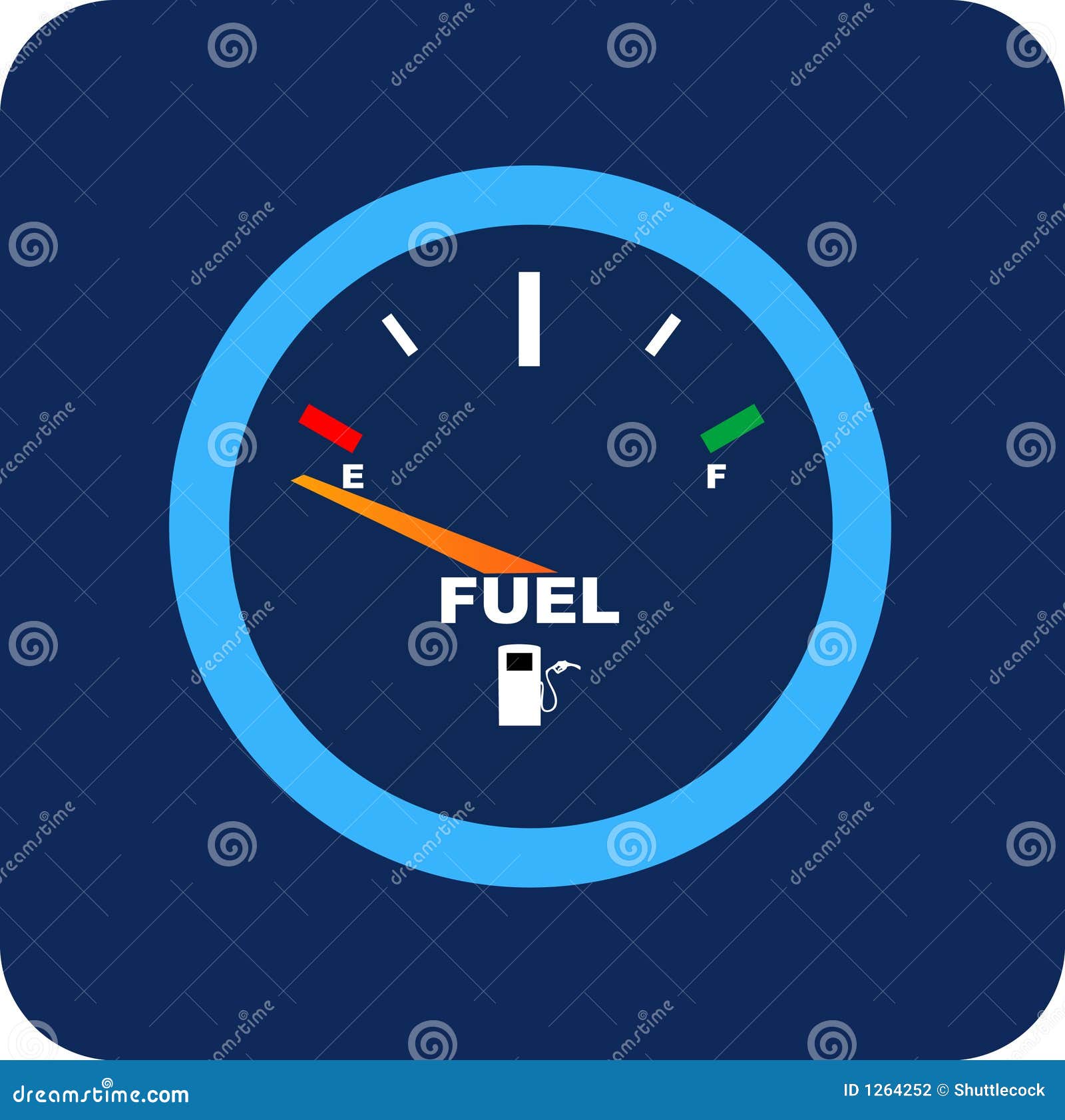 Vector Fuel Gauge stock vector. Illustration of empty - 1264252