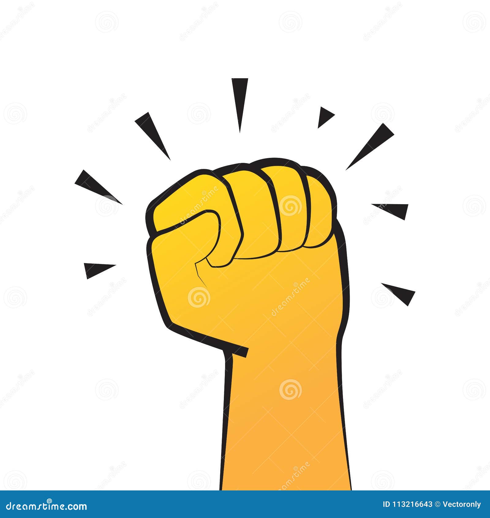 Vector Fuerte Del Logotipo De La Mano Del Poder Ilustración del Vector ...