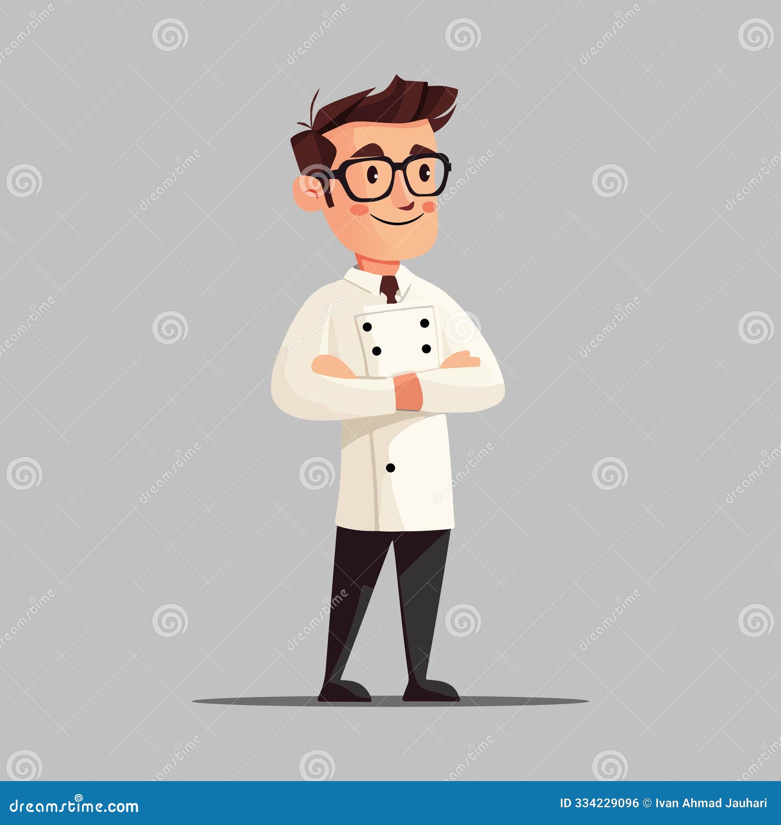 Vector of Full Body Chef with Flat Character Design Style Stock Vector ...