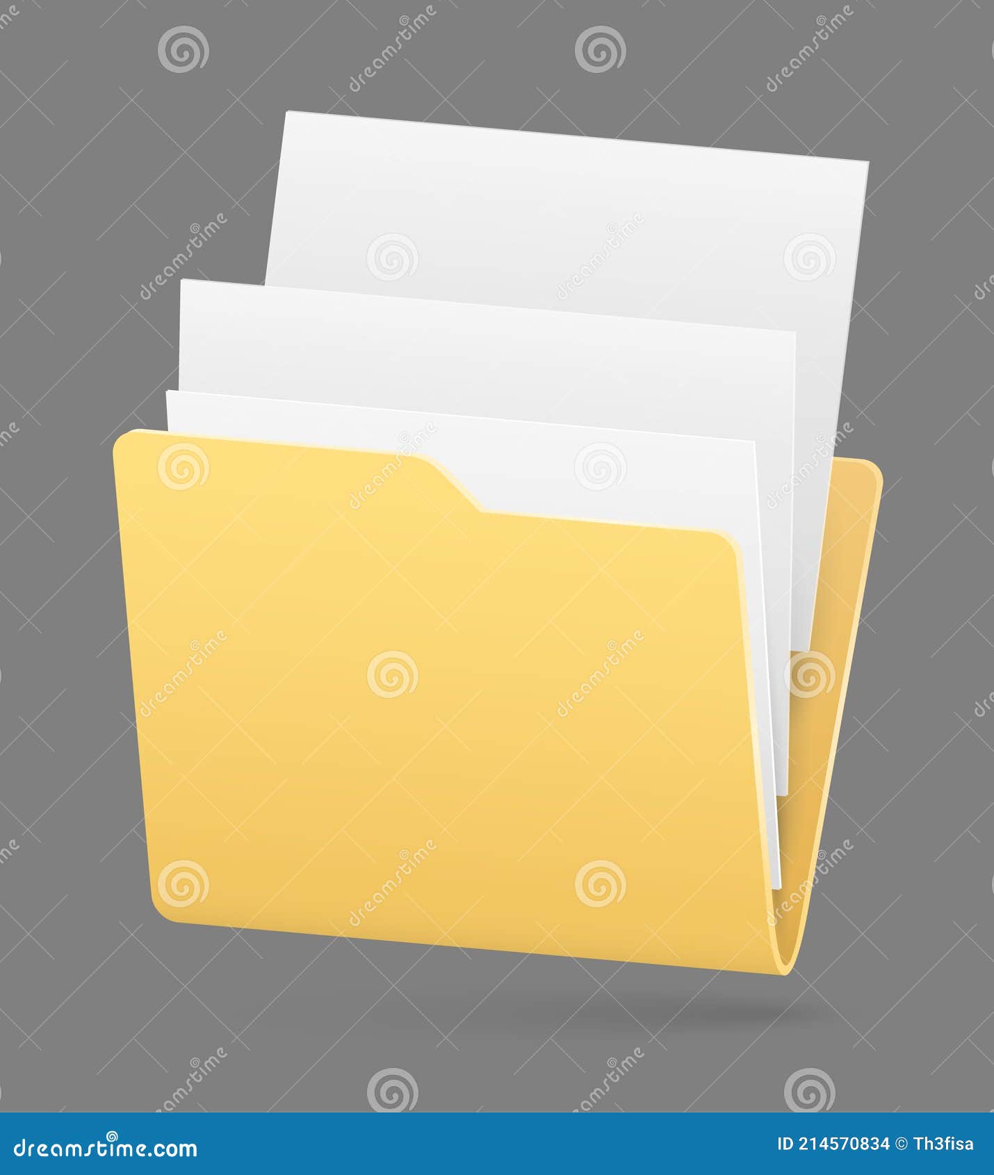 Vector Full Folder of Documents Stock Vector - Illustration of open ...